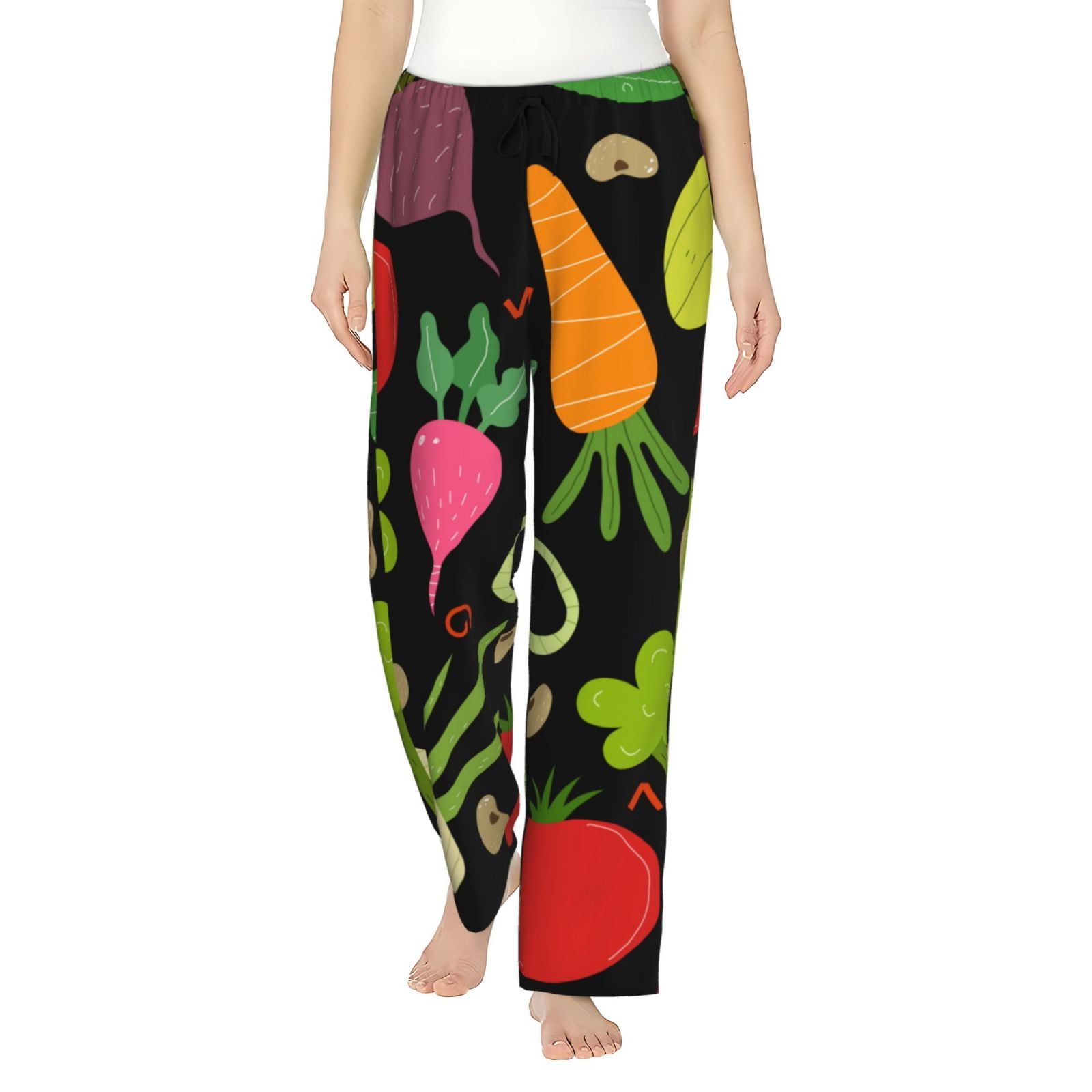 Kll Womens Cartoon Vegetables Print Pajama Pants Soft Pajama Bottoms ...