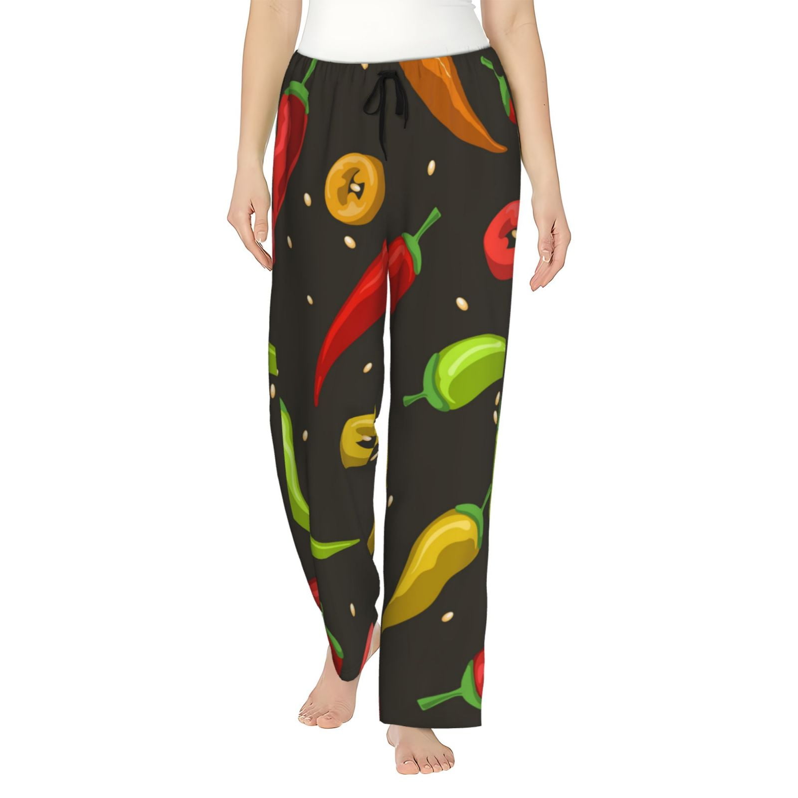 Kll Womens Chili2 Print Pajama Pants Soft Pajama Bottoms For Women Cozy ...