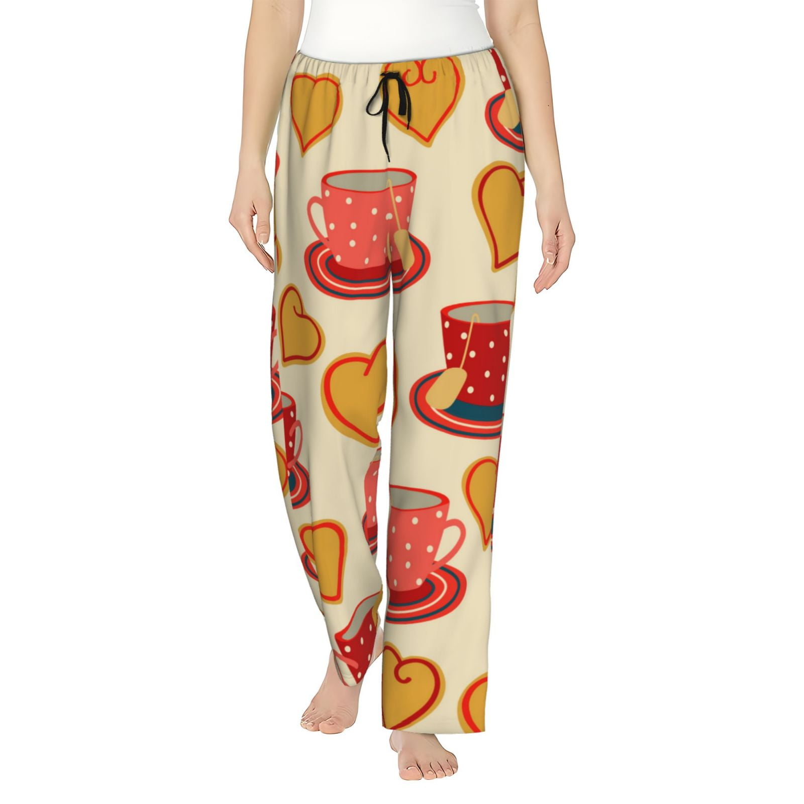 Kll Womens Cups Of Tea Print Pajama Pants Soft Pajama Bottoms For Women ...