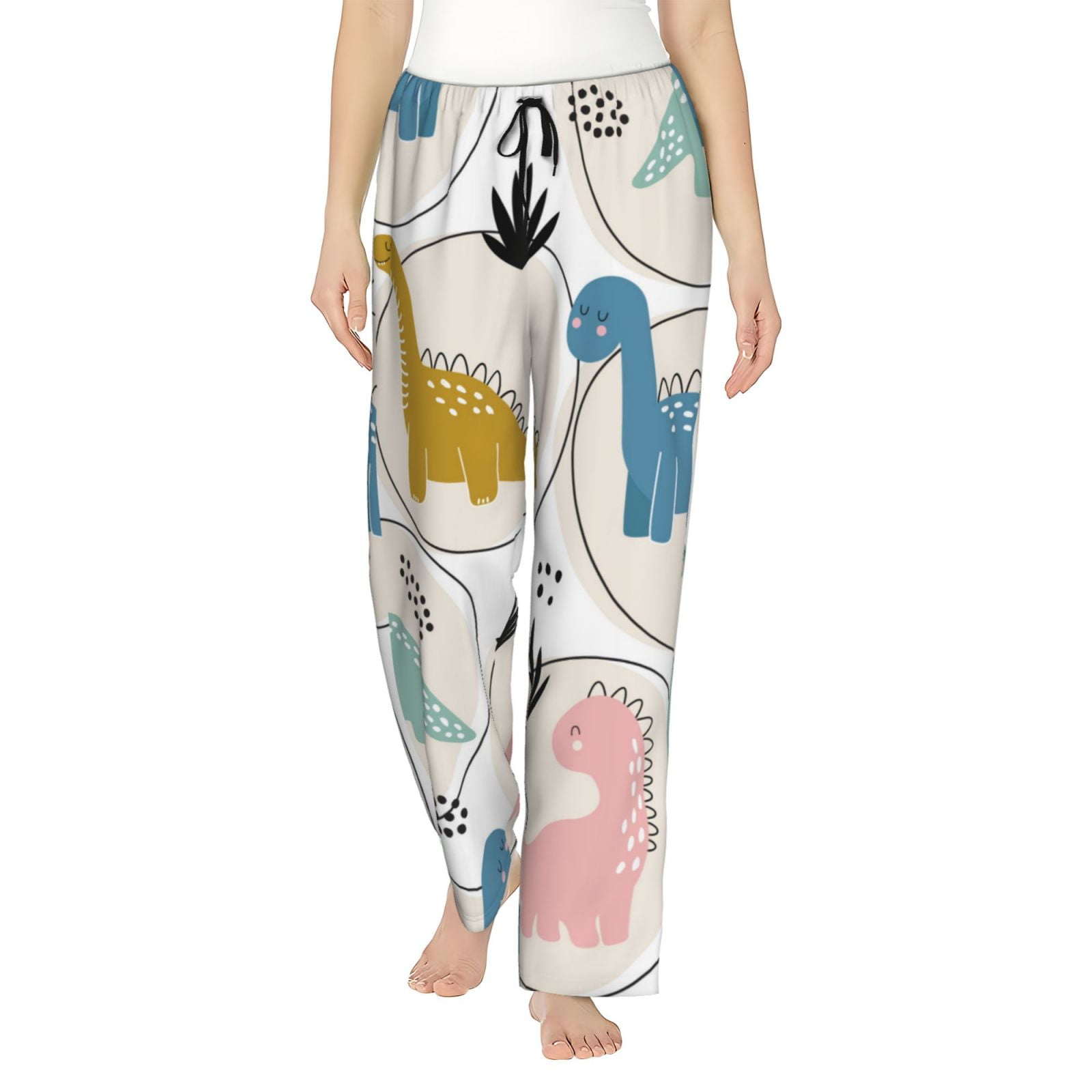 Kll Womens Cute Dinosaurs Print Pajama Pants Soft Pajama Bottoms For Women Cozy Lounge Pants ...