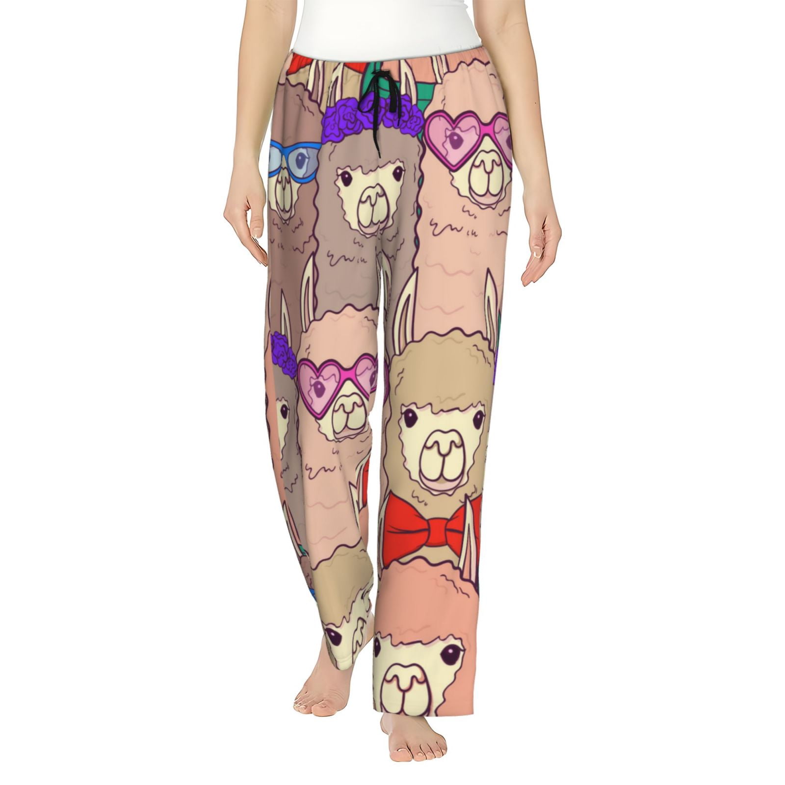 Kll Womens Cute Lamas Print Pajama Pants Soft Pajama Bottoms For Women ...