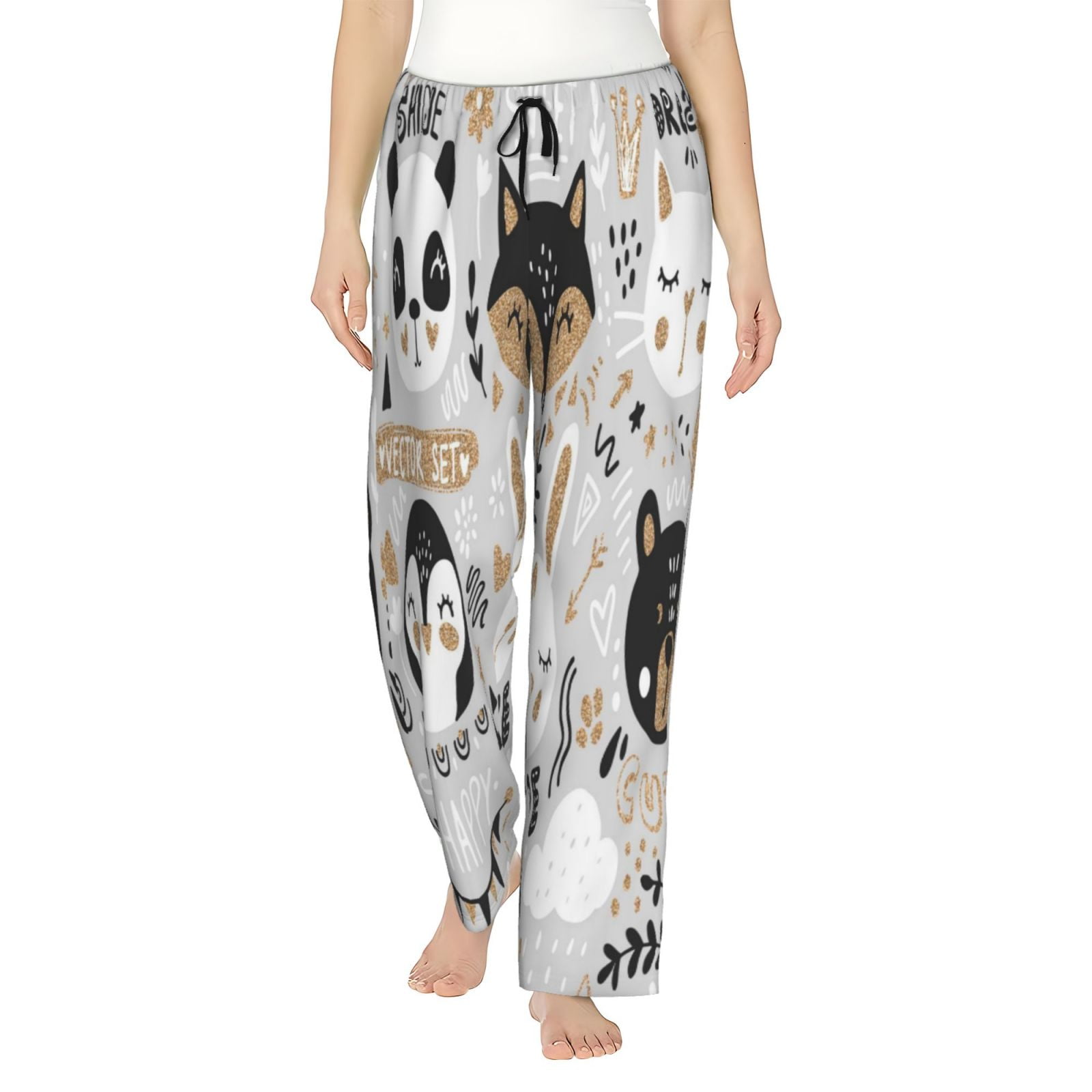Kll Womens Funny Animals Series Print Pajama Pants Soft Pajama Bottoms ...