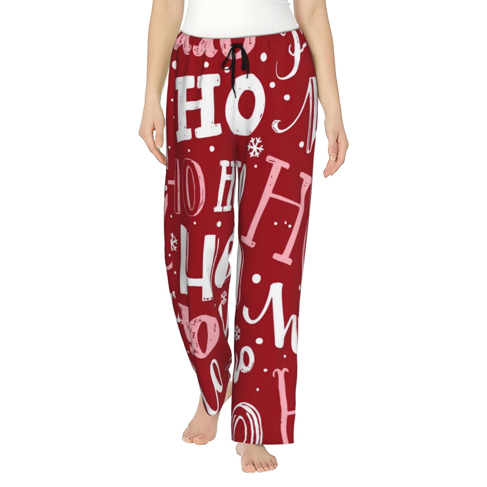 Kll Womens Ho Pattern Funny Christmas Print Pajama Pants Soft Pajama ...