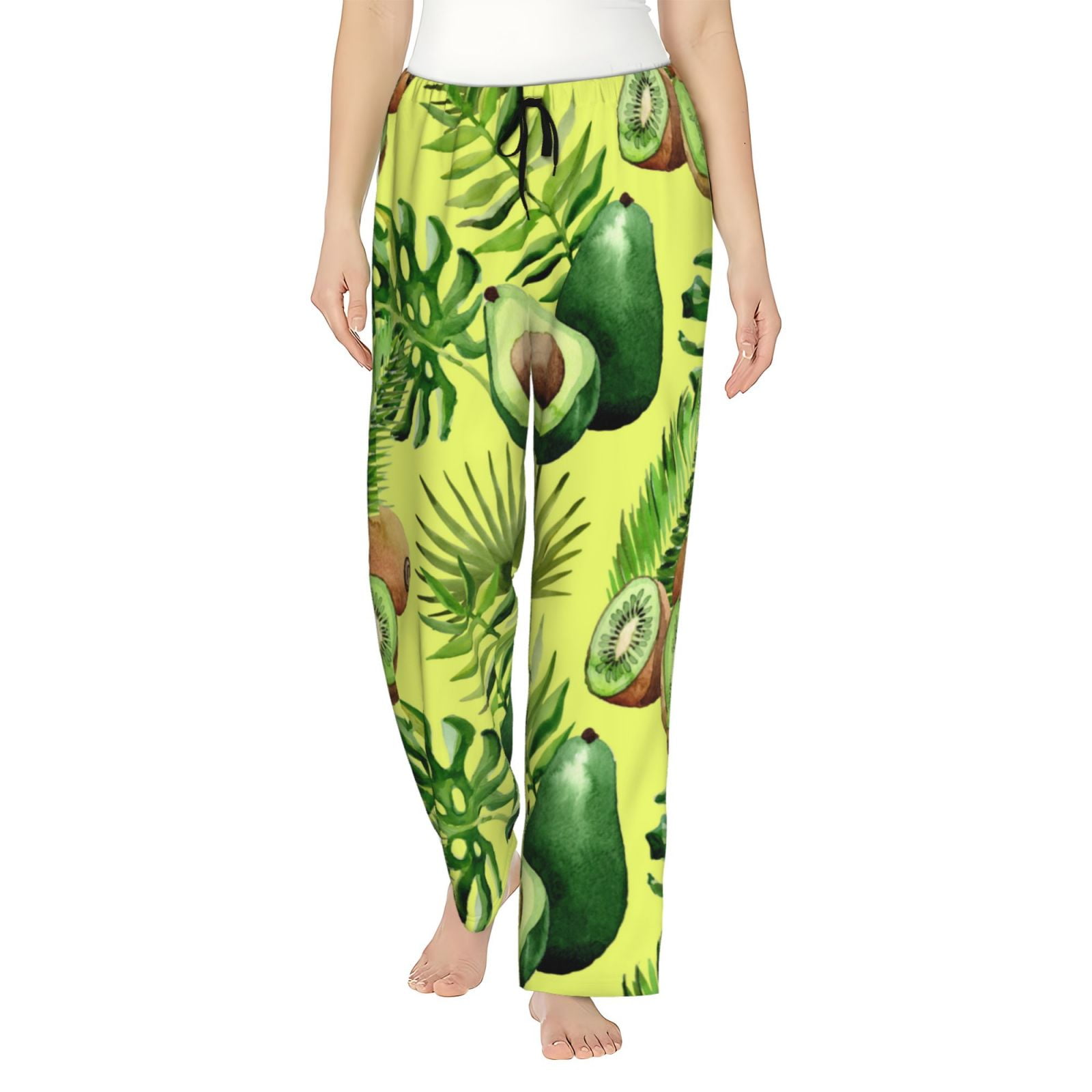 Kll Womens Kiwi And Avocado Print Pajama Pants Soft Pajama Bottoms For ...
