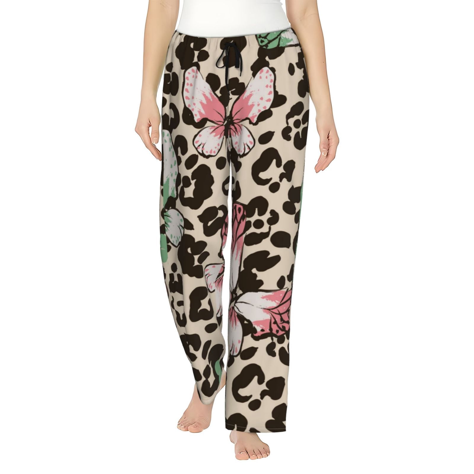 Kll Womens Leopard Dots Print Pajama Pants Soft Pajama Bottoms For ...