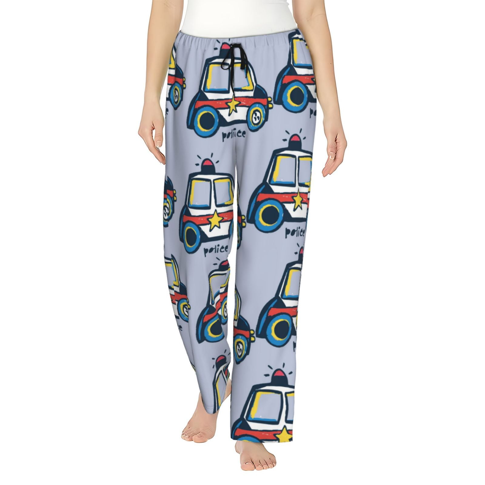 Kll Womens Police Car Print Pajama Pants Soft Pajama Bottoms For Women ...