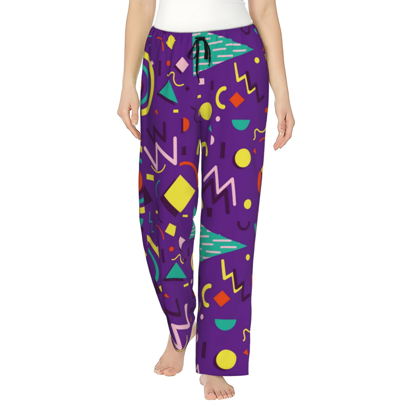 Kll Womens Retro 80s Style Print Pajama Pants Soft Pajama Bottoms For ...