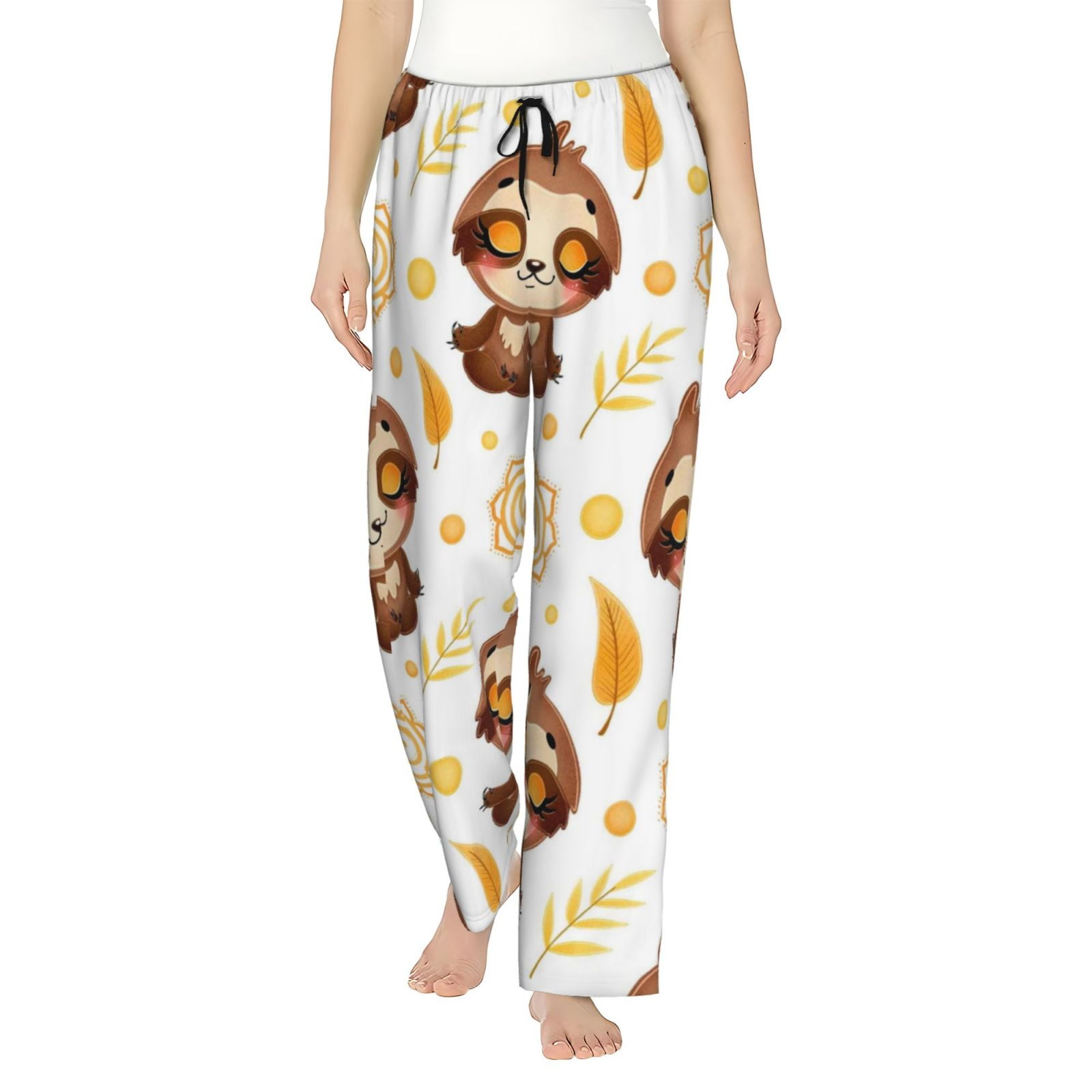 Kll Womens Sloth Yoga Print Pajama Pants Soft Pajama Bottoms For Women ...