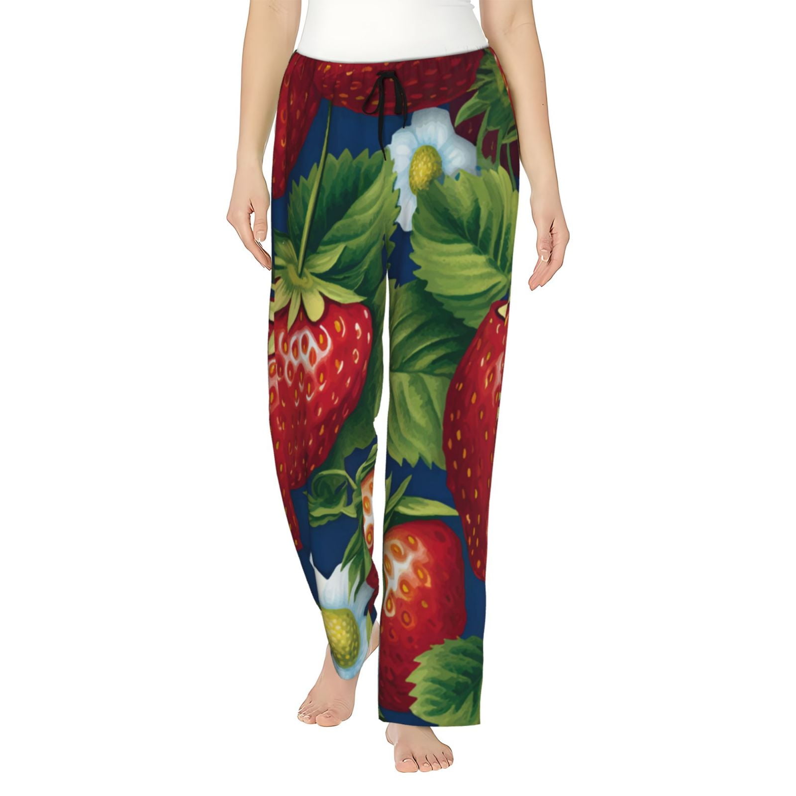Kll Womens Strawberry2 Print Pajama Pants Soft Pajama Bottoms For Women ...