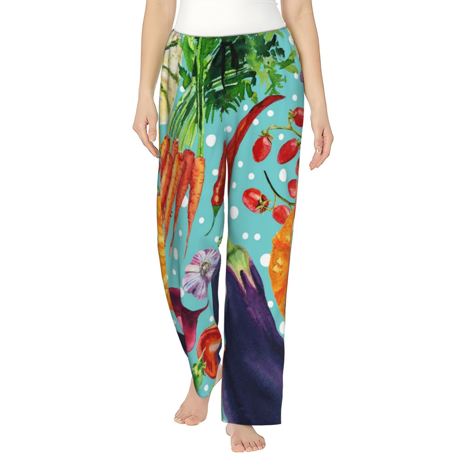 Kll Womens Vegetable Print Pajama Pants Soft Pajama Bottoms For Women ...