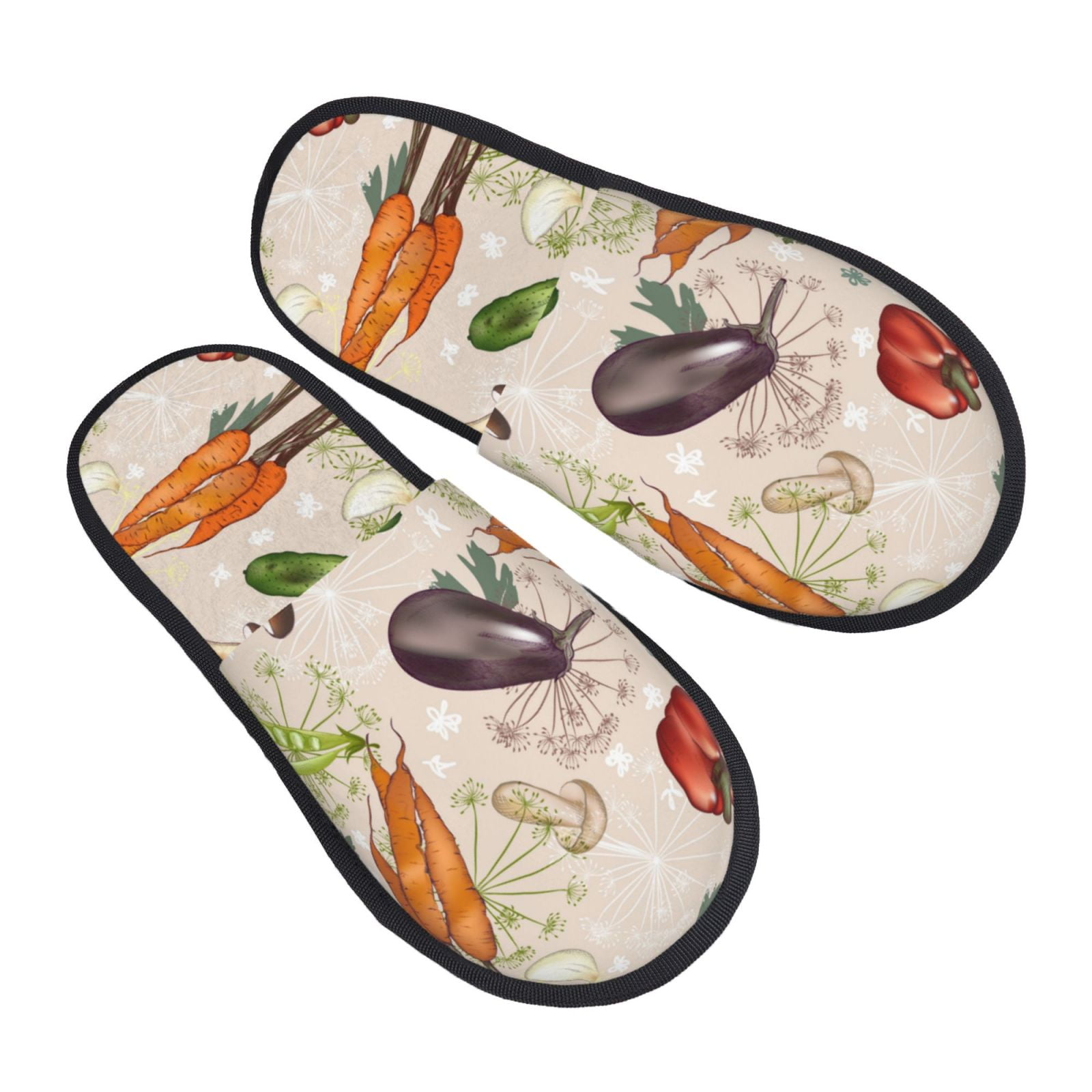 Kll cute Vegetables Slippers For Women Men House Slip On Indoor Outdoor ...