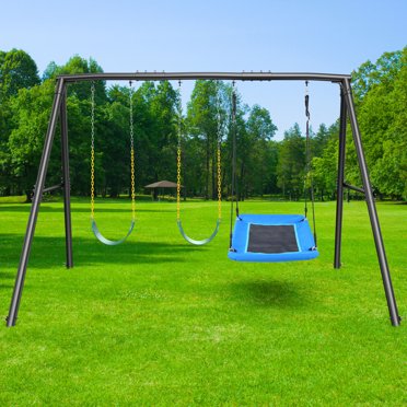 XDP Recreation Rising Sun Playset: Swing Set, See Saw, Glider, Stand N ...