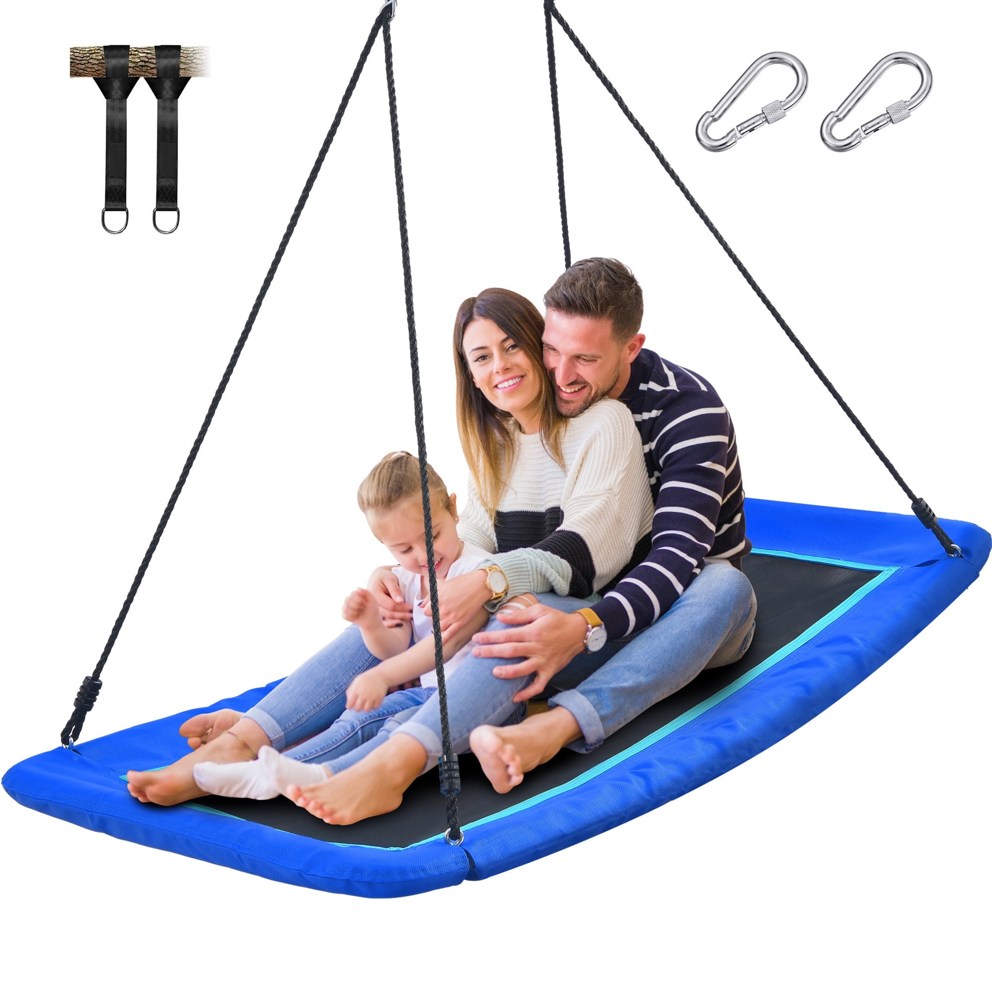 KloKick 700lb Capacity 60" Skycurve Tree Swing for Kids & Adults ...
