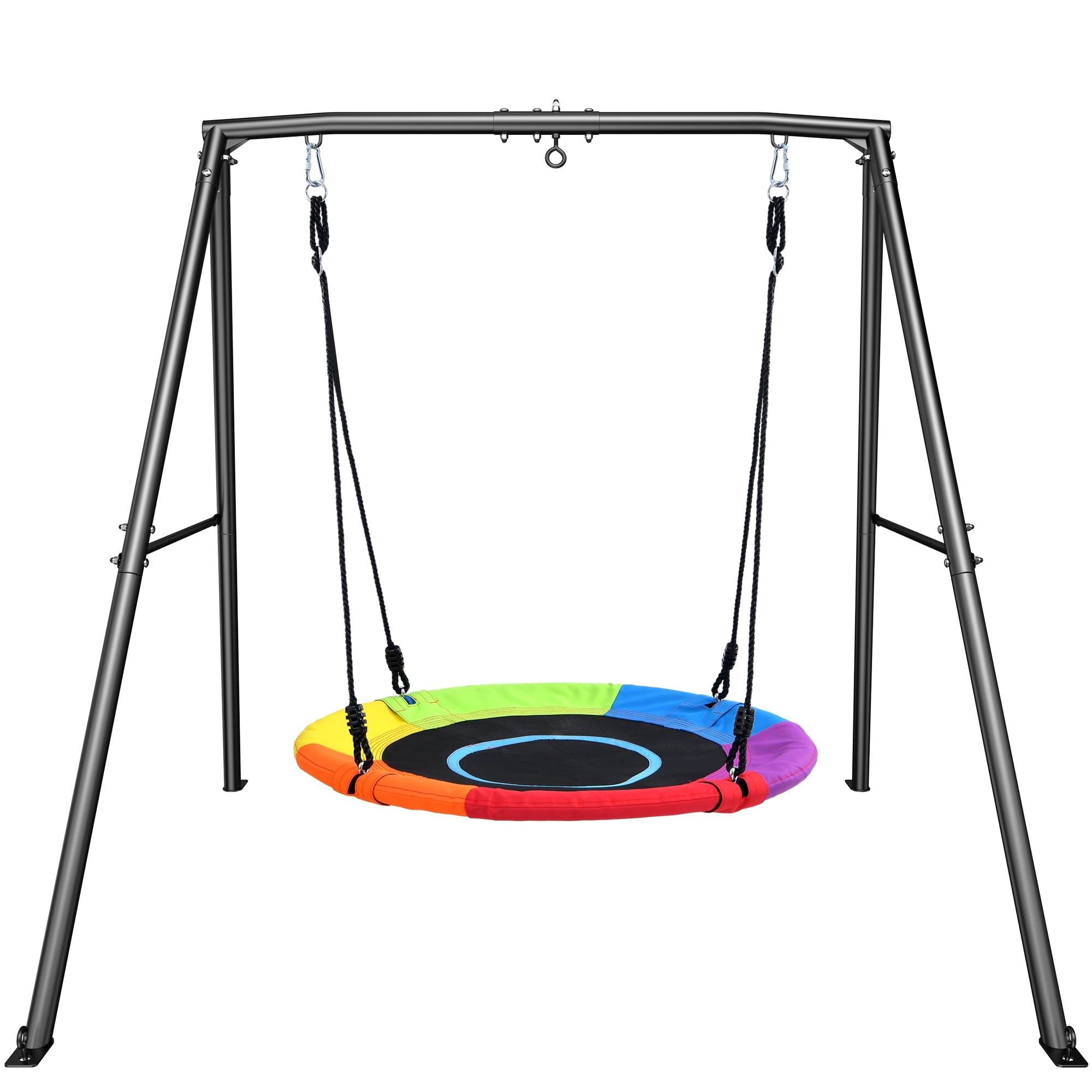 Klokick Metal Swing Sets with 40-Inch Saucer Tree Swing, 440-Pound ...