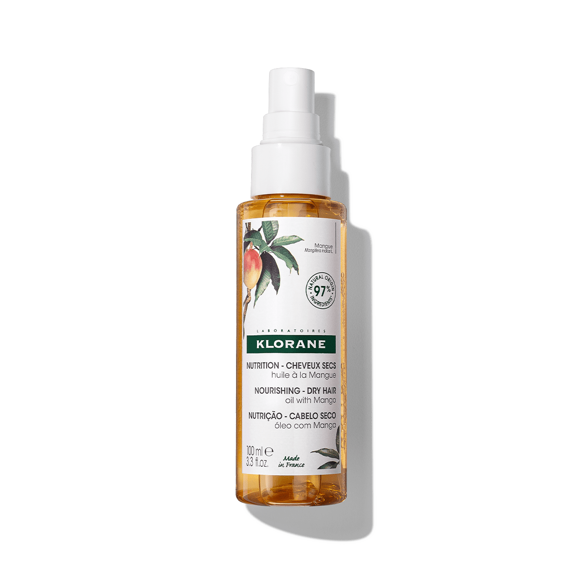 Klorane Nourishing Dry Hair Oil with Mango, Hydrating and Protecting Bi ...