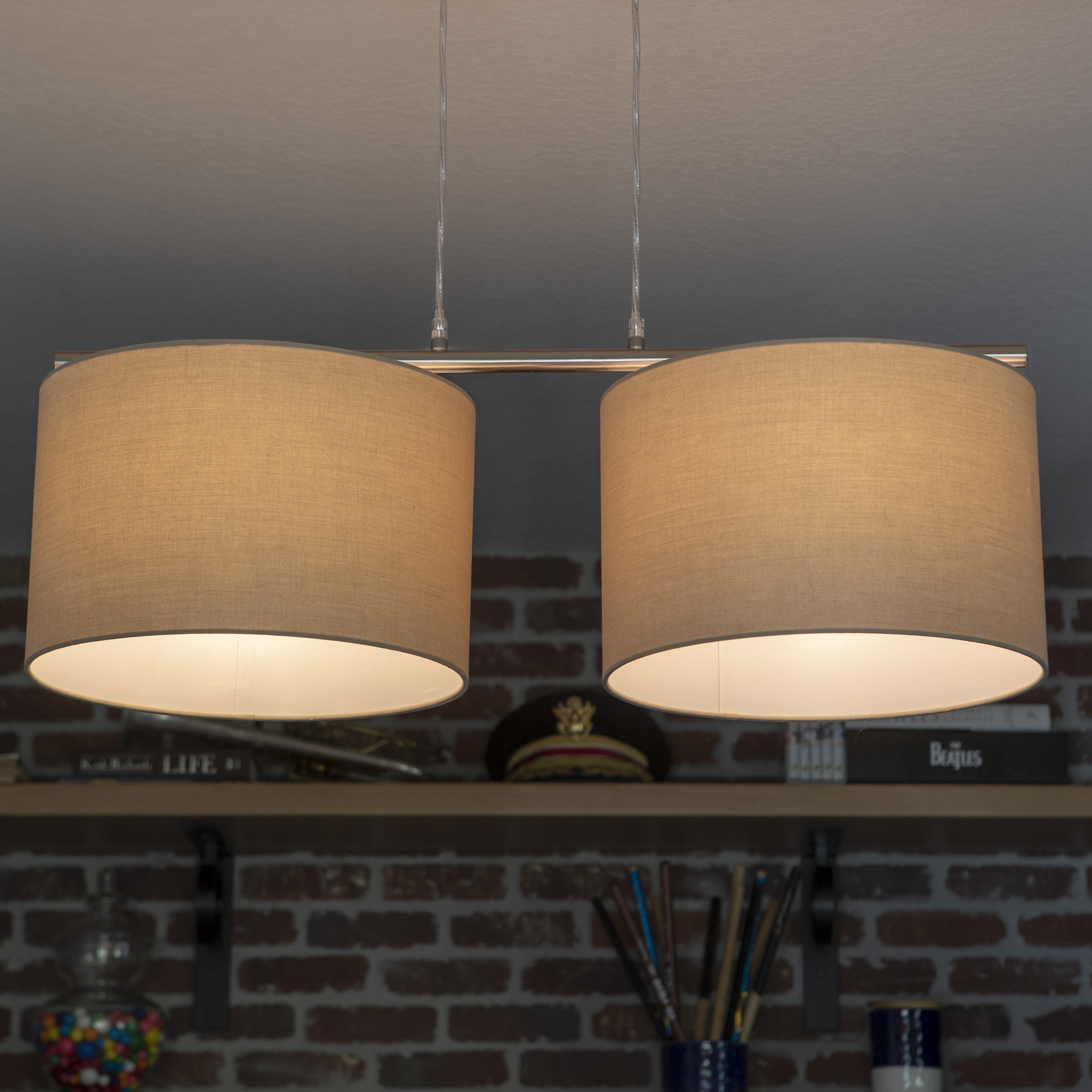 Kloss Two Drum Shade Pendant Light Fixture, 31.5" Wide - Walmart.com