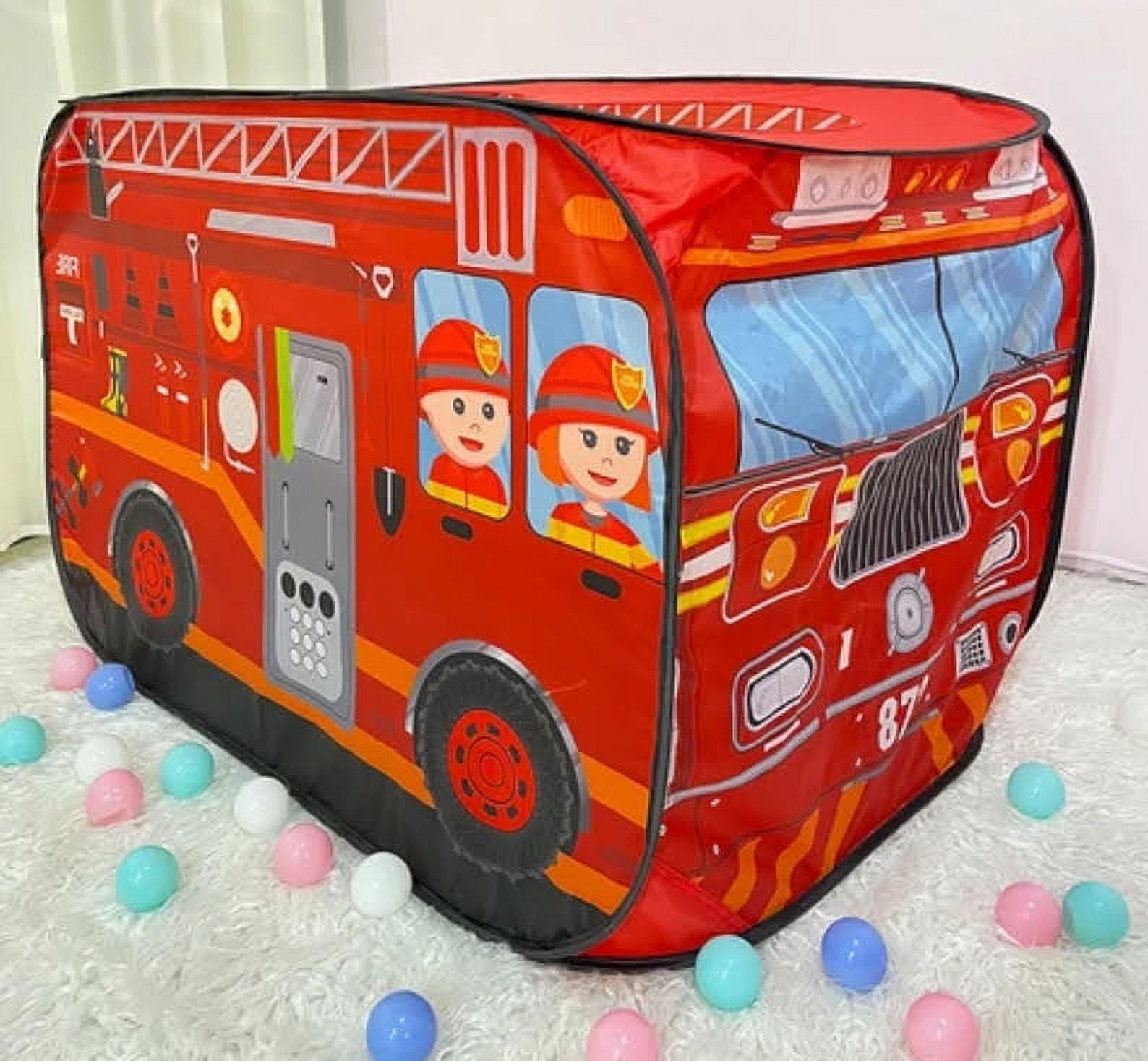 Klotel Firefighter Pop Up Child Tent 2 in 1 Indoor and Outdoor ...