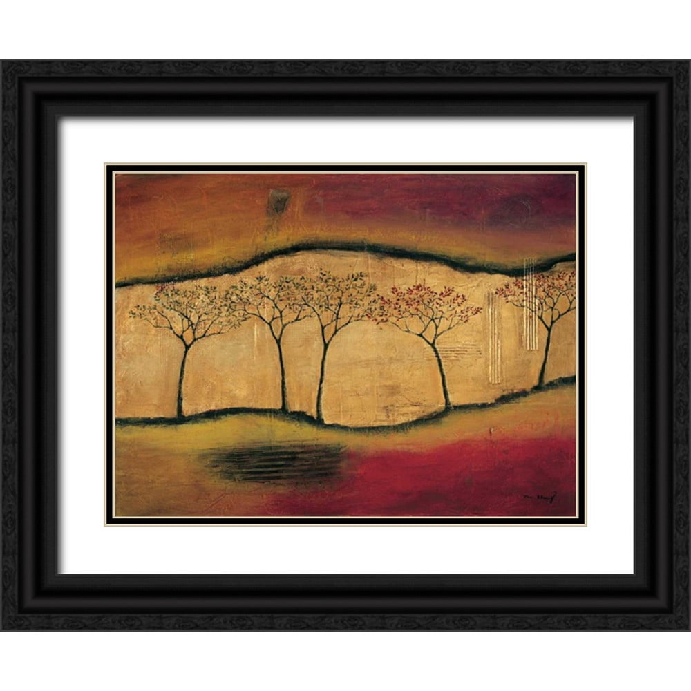 Klung, Mike 18x14 Black Ornate Wood Framed with Double Matting Museum ...