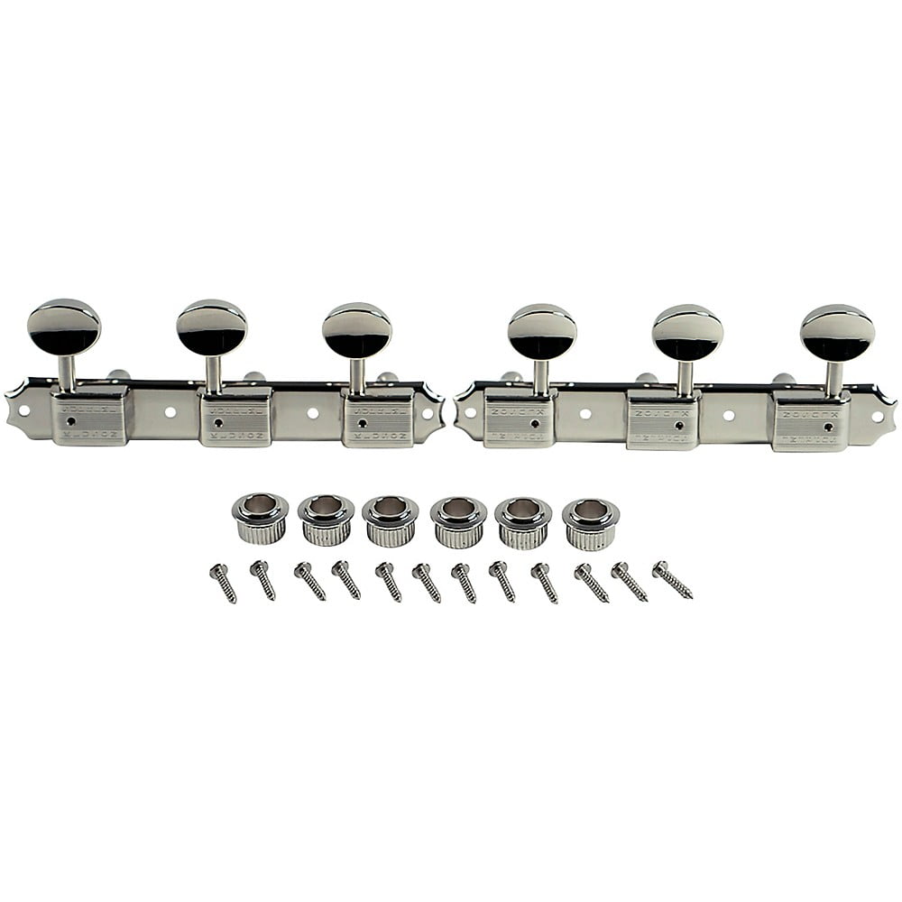 Kluson 3 On A Plate Supreme Series Oval Metal Tuning Machines Nickel ...