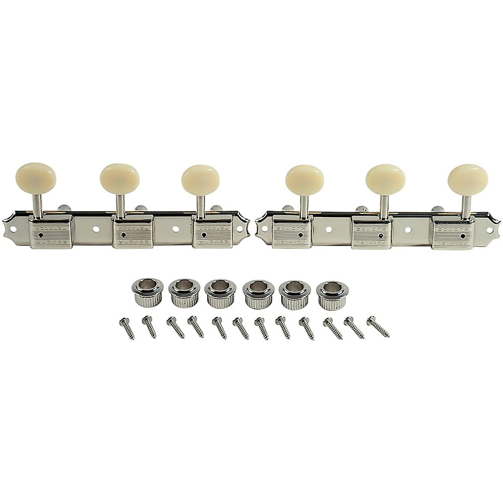 Kluson 3 On A Plate Supreme Series Oval Plastic Tuning Machines Nickel ...