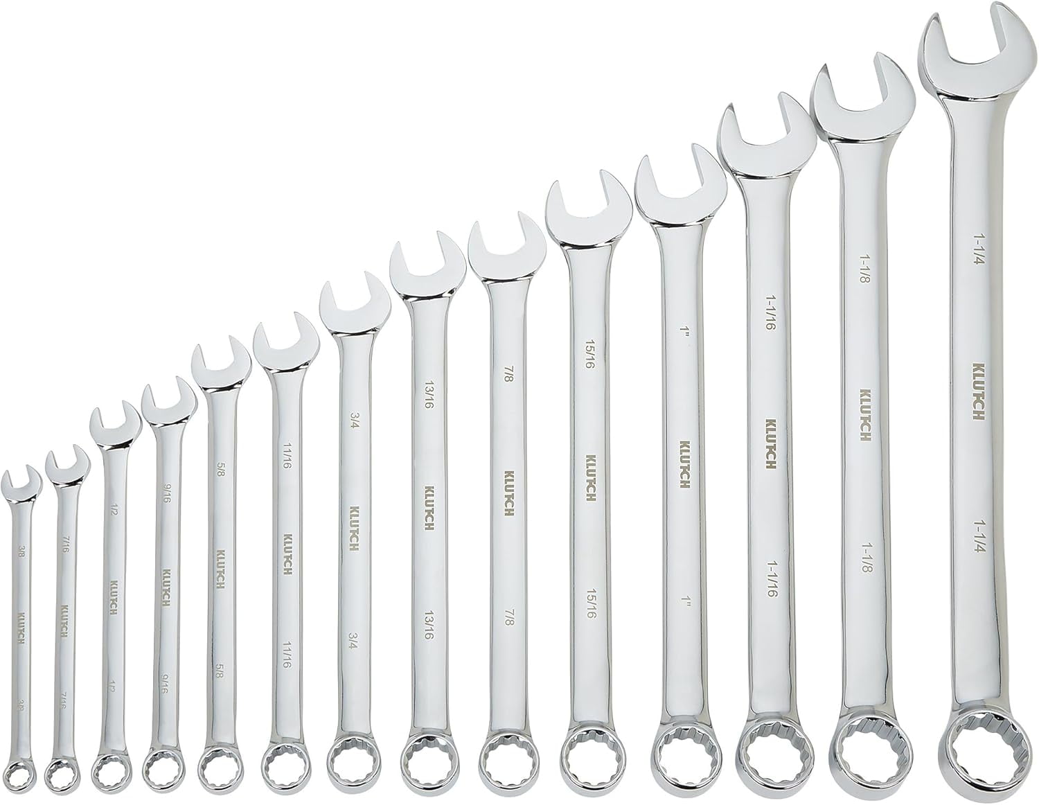 Klutch 14-Pc. Extra-Long SAE Combination Wrench Set, Model# 34691 A ...