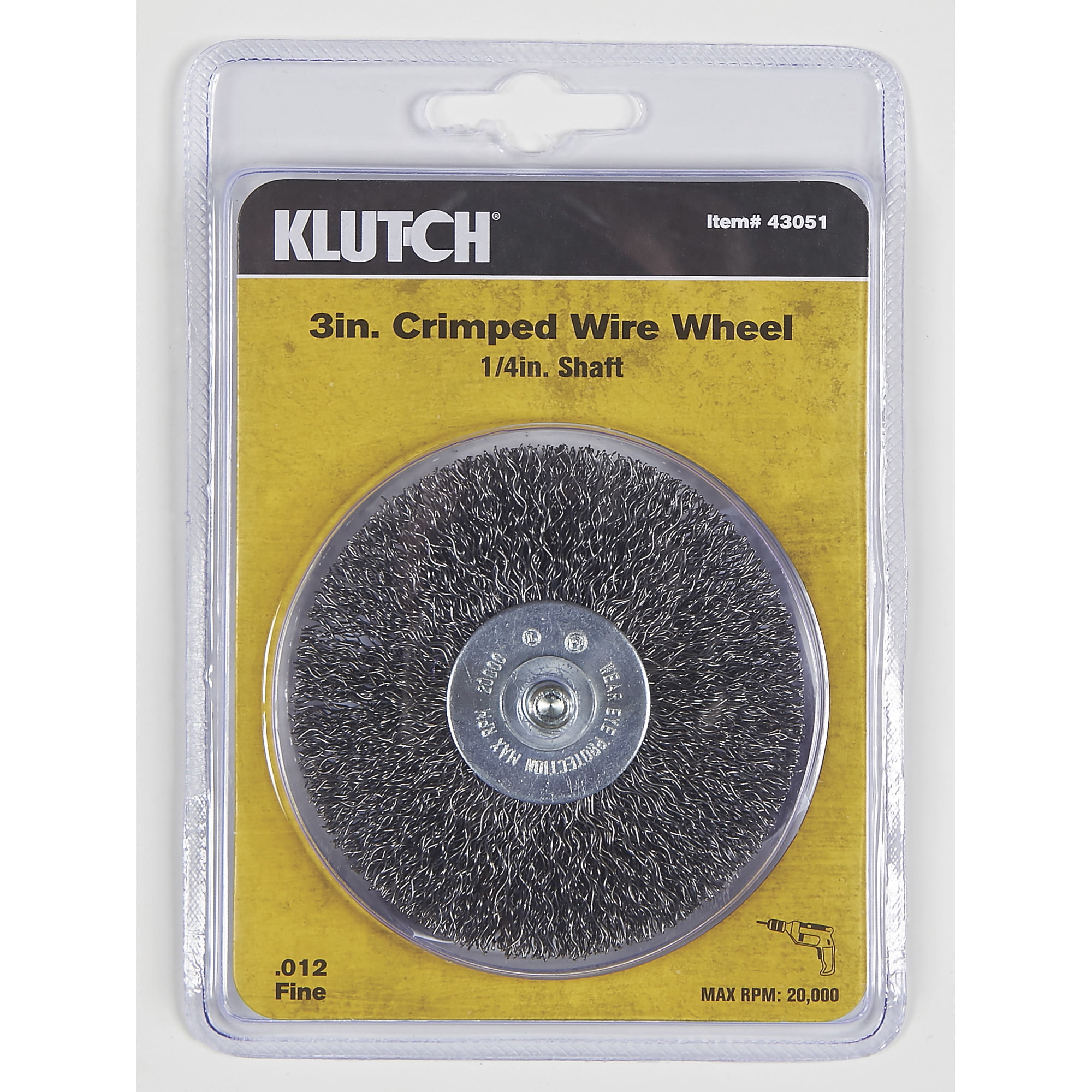 Klutch 3in. Crimped Fine Wire Wheel - Walmart.com