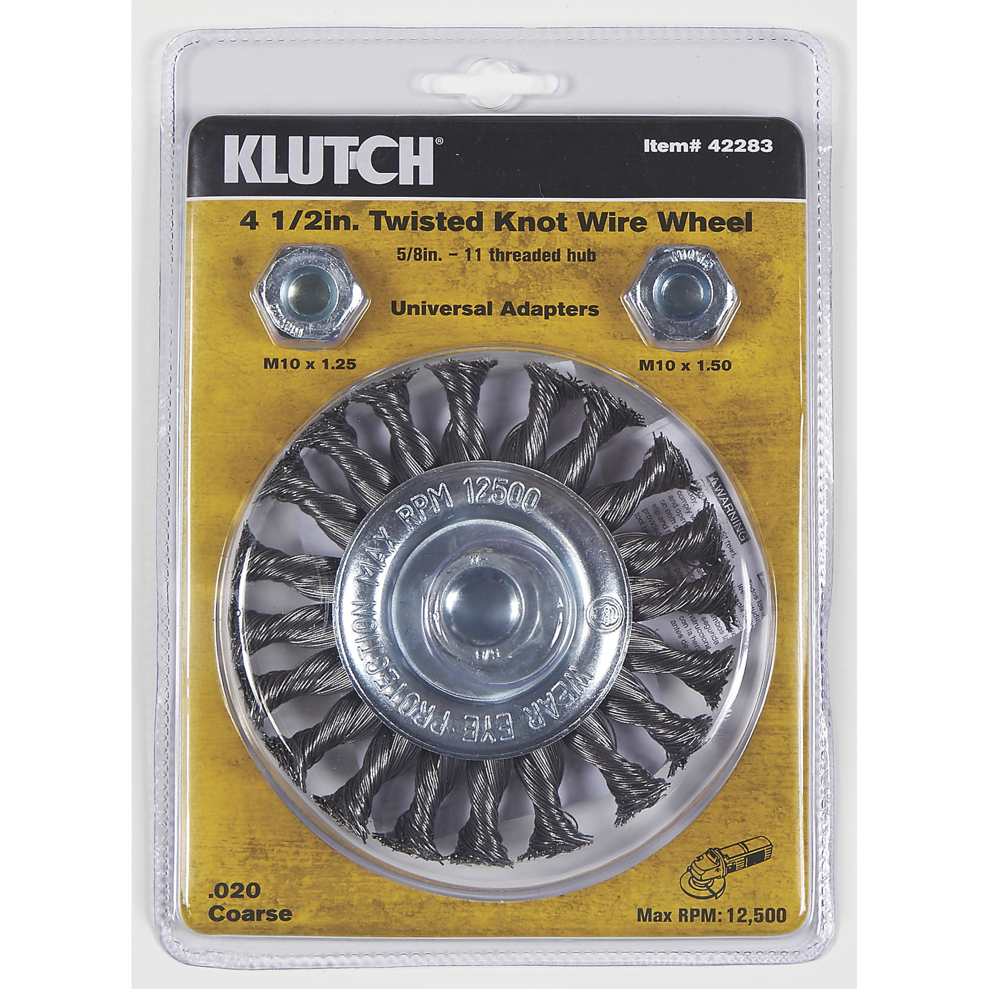 Klutch 4-1/2in. Twisted Knot Wire Wheel - Walmart.com