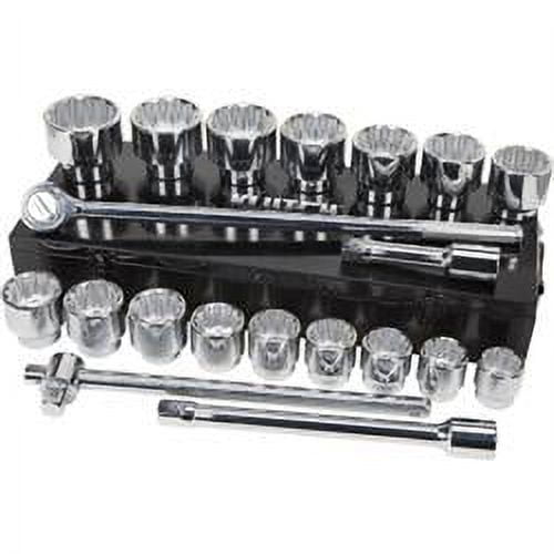 Klutch 40014 51 Piece Jumbo 1 inch - Drive Socket Set - Walmart.com