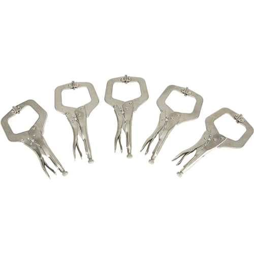 Klutch 5-Pc. Locking C-Clamp Set - 11in.L - Walmart.com