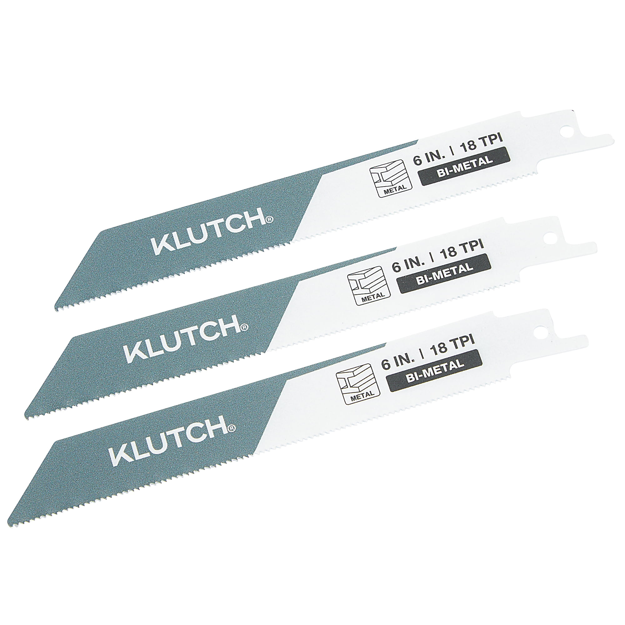 Klutch 6in. Reciprocating Saw Blades, 3-Pc., 18 TPI - Walmart.com