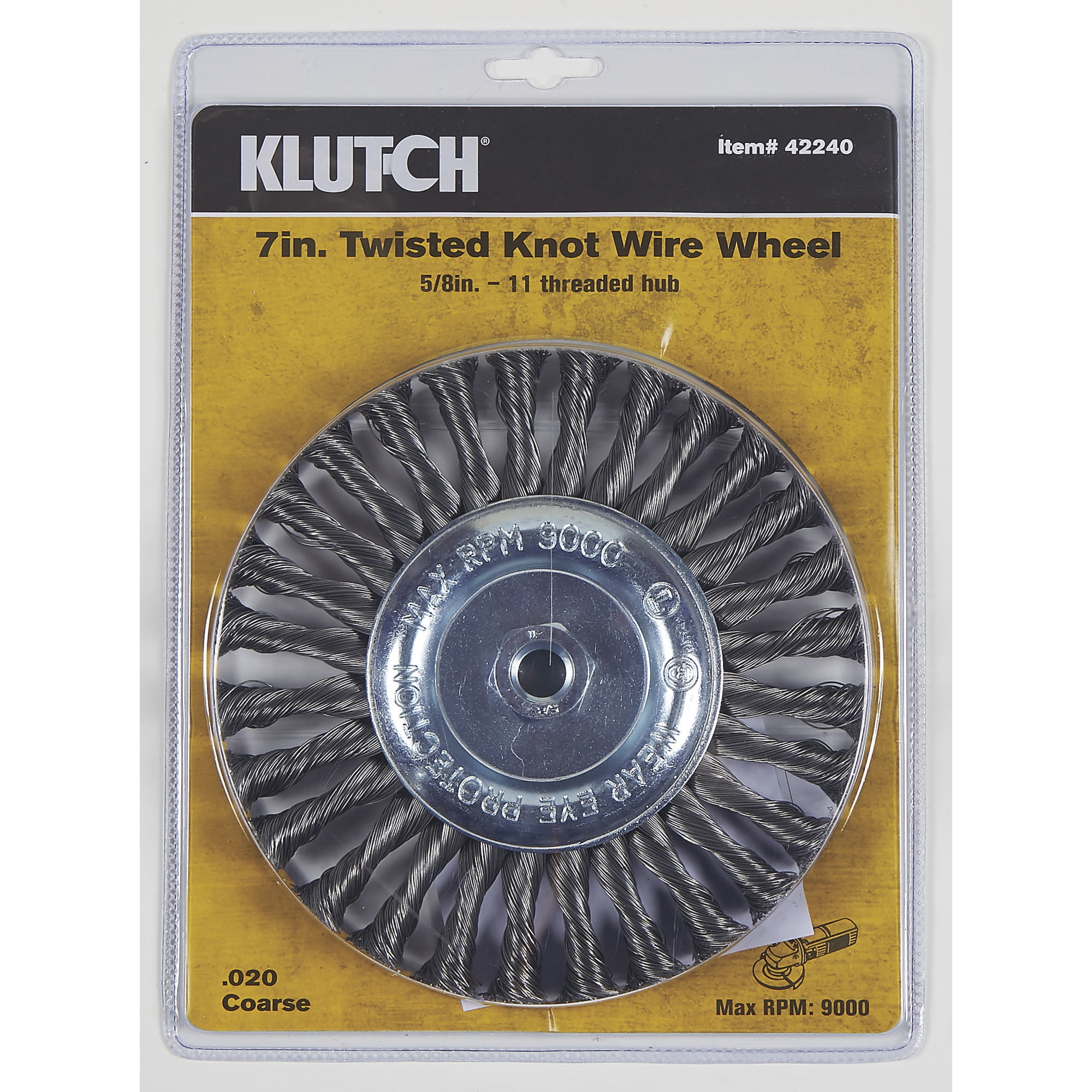 Klutch 7in. Twisted Knot Wire Wheel - Walmart.com