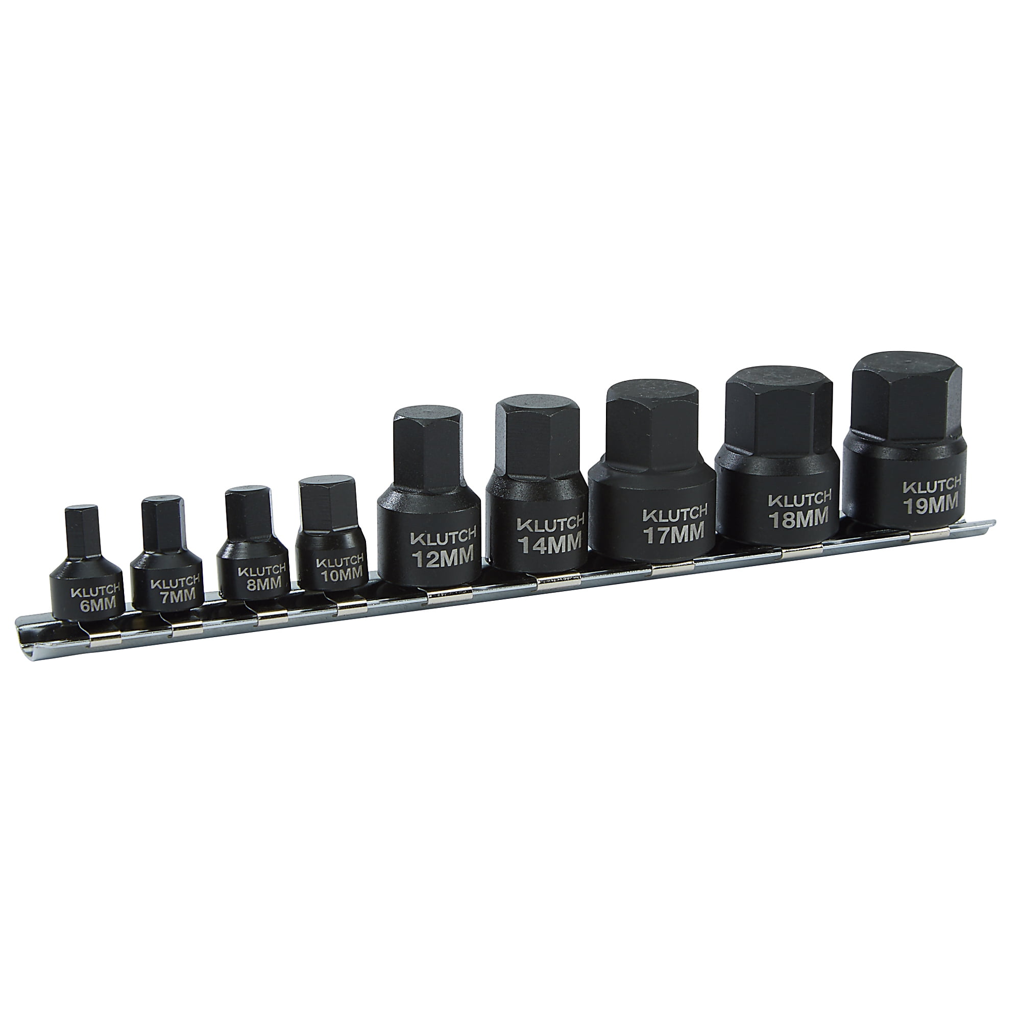 Klutch 9-Pc. Metric Stubby Impact Hex Bit Set - Walmart.com
