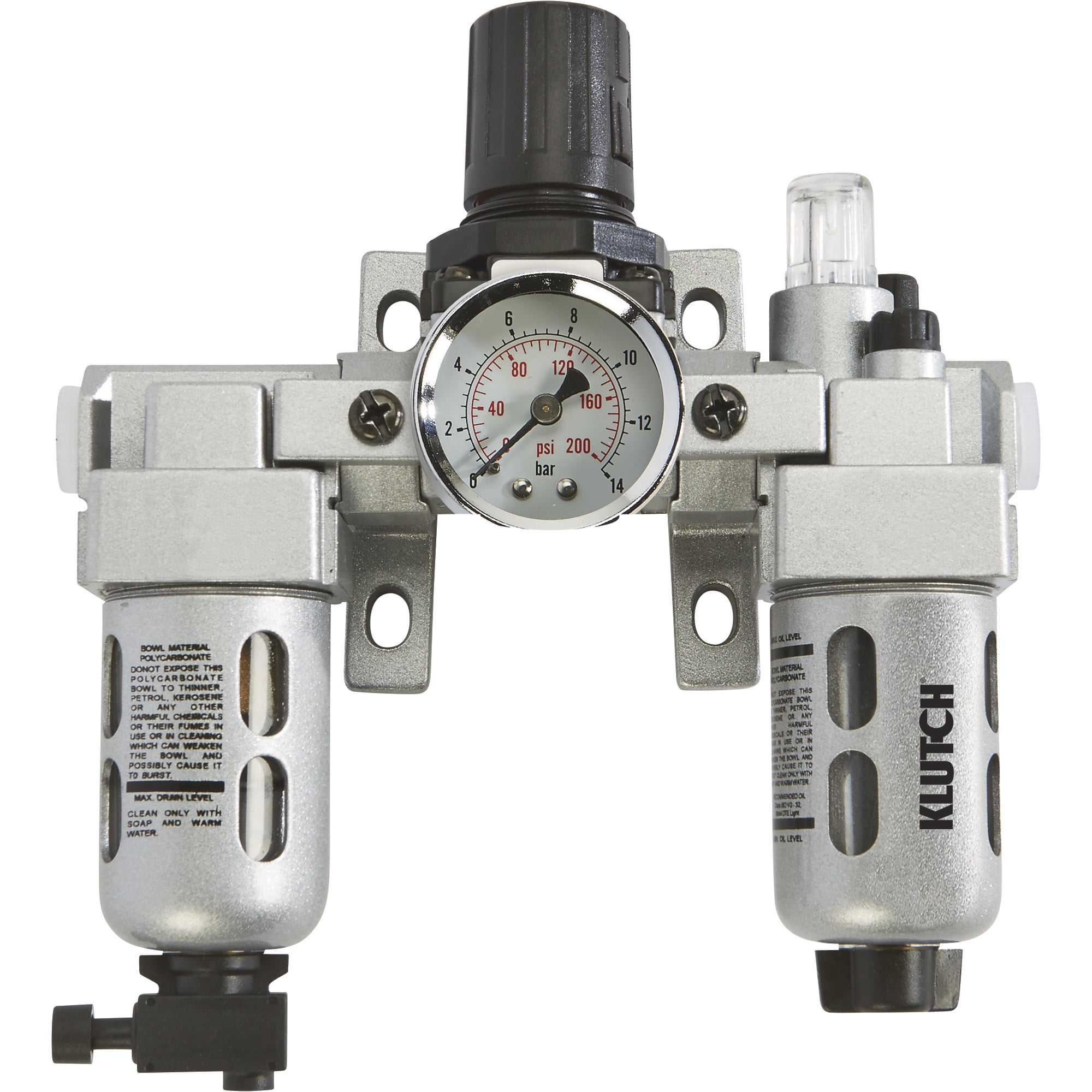 Klutch Air Compressor Filter–Regulator–Lubricator Combo, 1/4in., 18 CFM ...