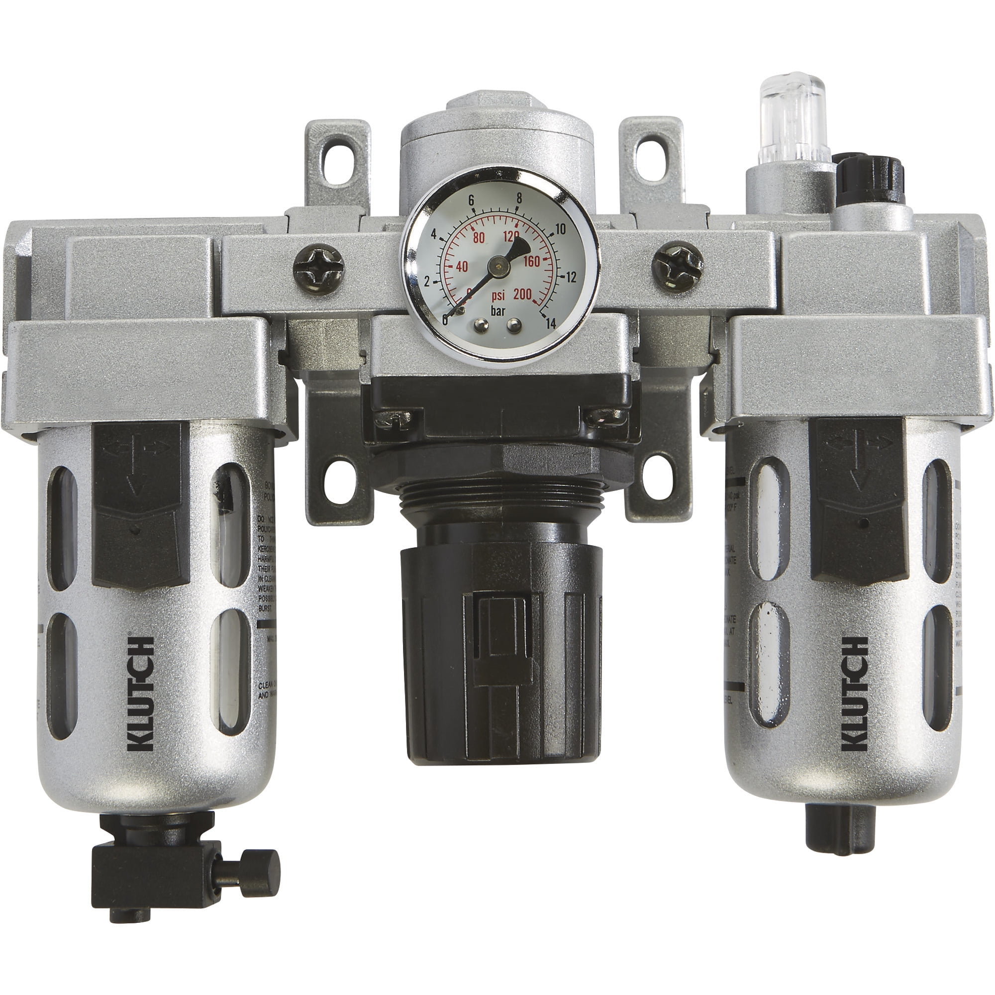 Klutch Air Compressor Filter–Regulator–Lubricator Combo, 3/8in., 71 CFM ...