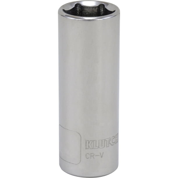 Klutch Deep Socket, Metric, 22mm, 1/2in.-Drive, 6-Pt. - Walmart ...