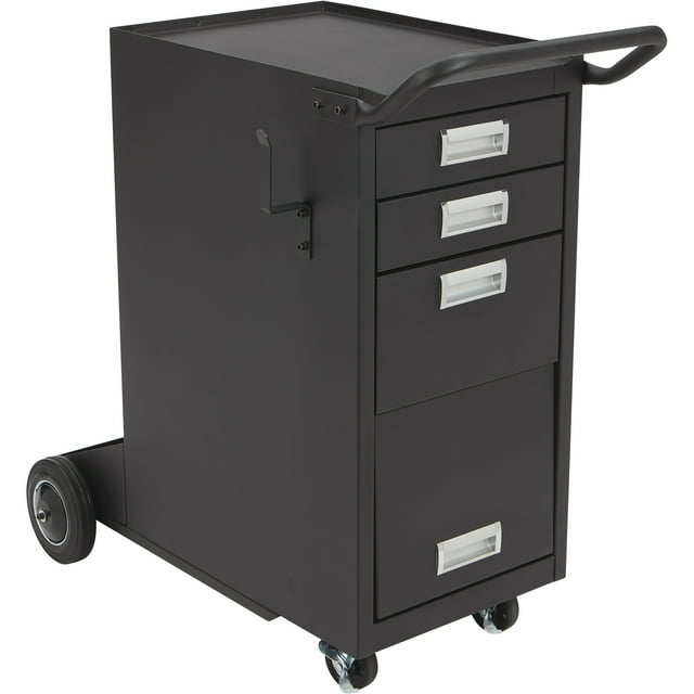 Klutch Deluxe 3-Drawer Welding Cabinet with Enclosed Storage, 35-3/4in ...
