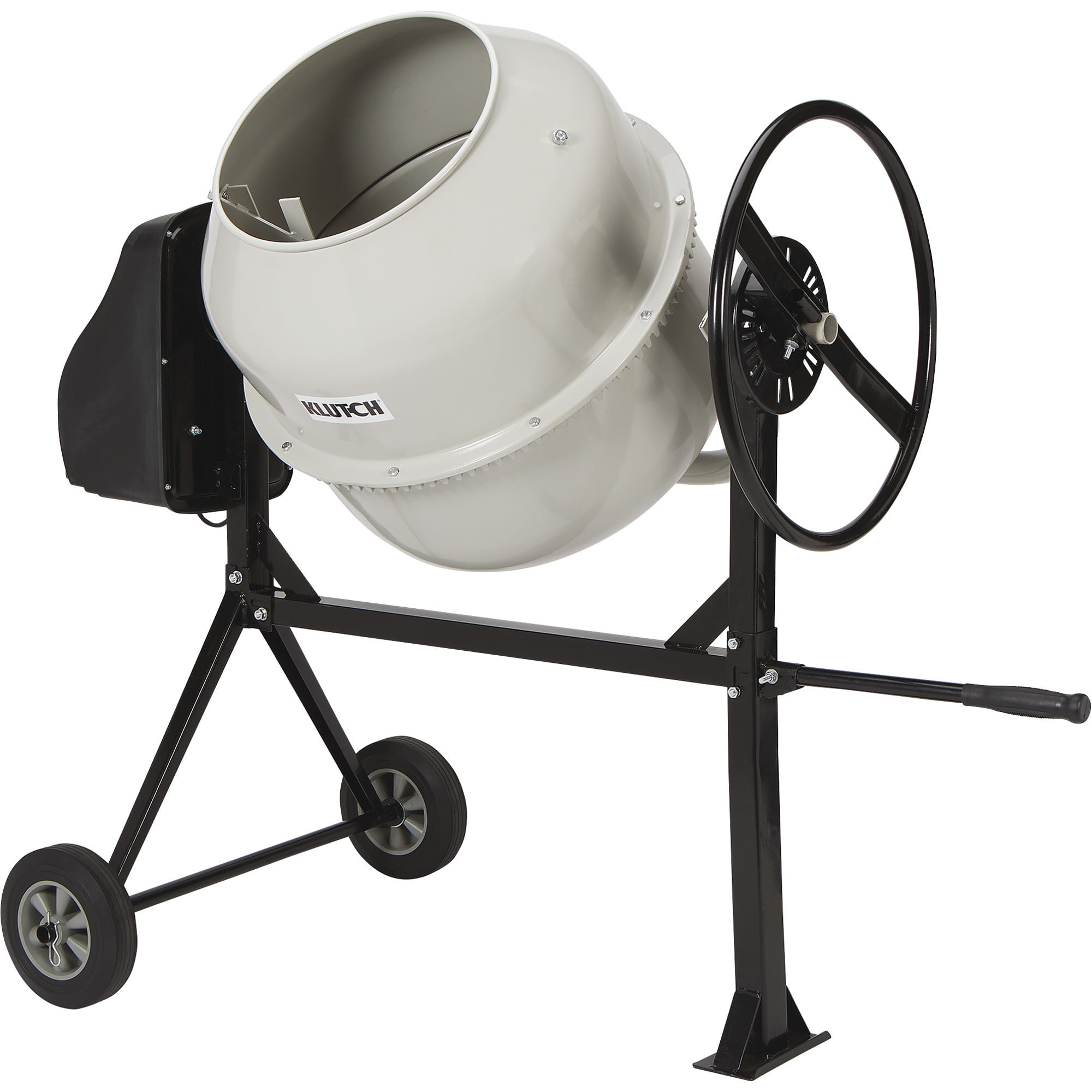Klutch Electric Cement Mixer, 6 Cu. Ft. Drum, 3/4 HP, 120V Electric ...