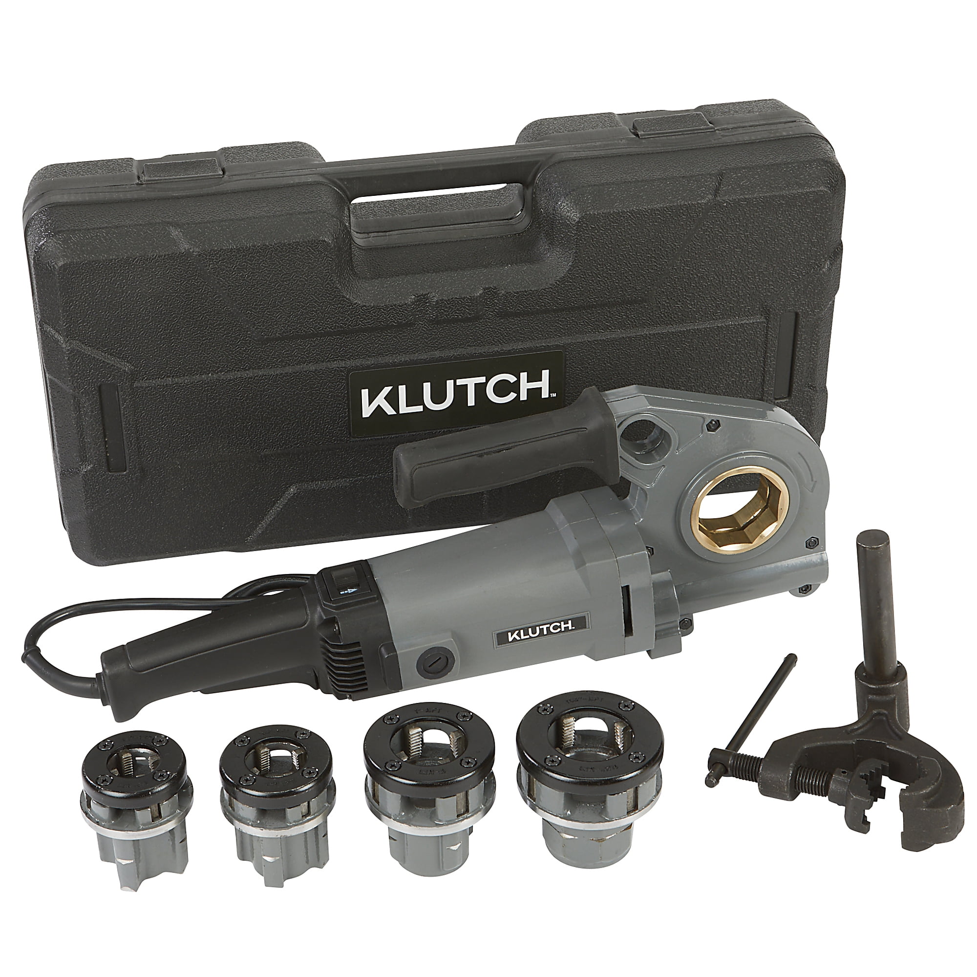 Klutch Electric Pipe Threader, Portable, 12 Amps, Includes 4 Dies ...