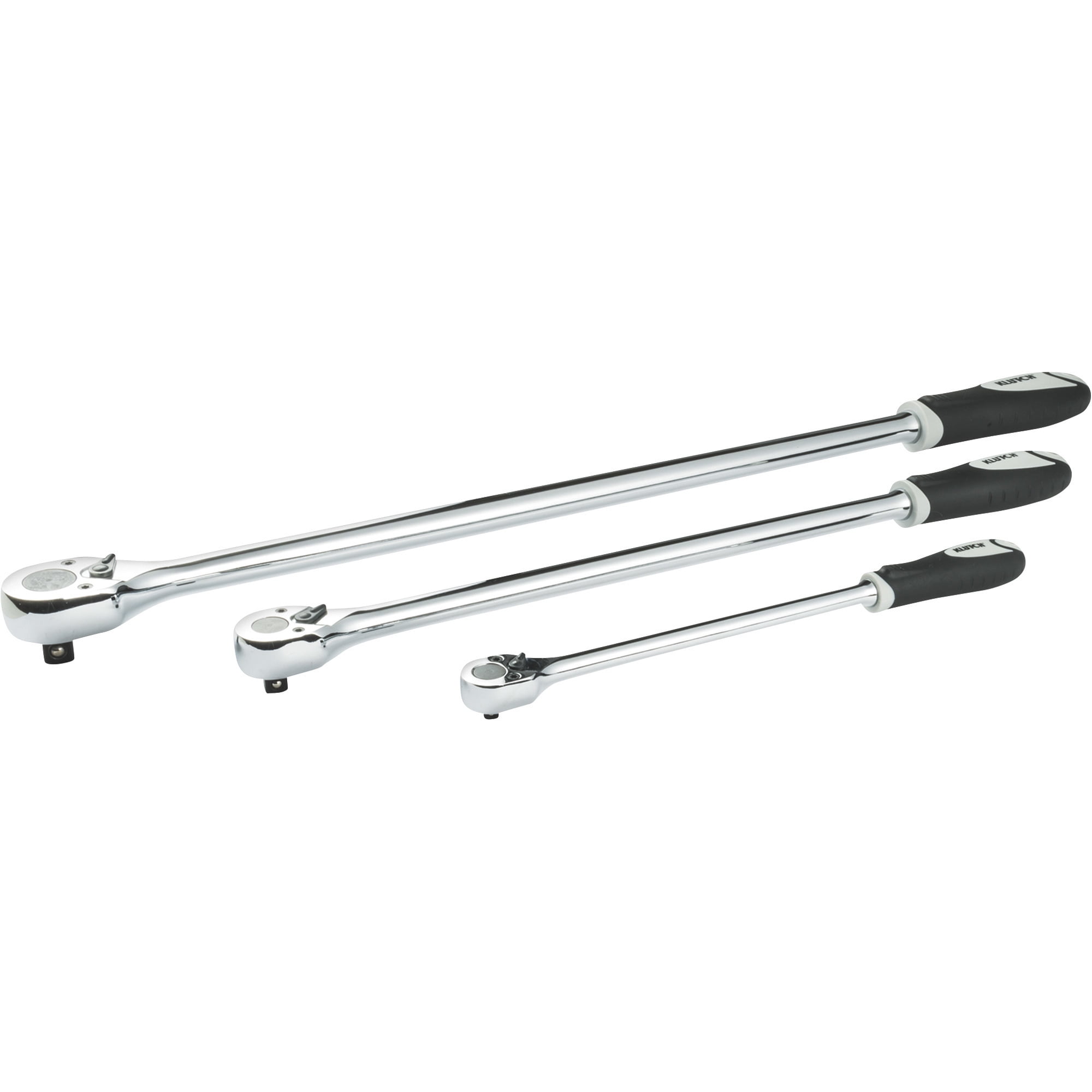 Klutch Extra-Long Ratchet Set, 3-Pc., 1/4in., 3/8in. and 1/2in. Drive ...