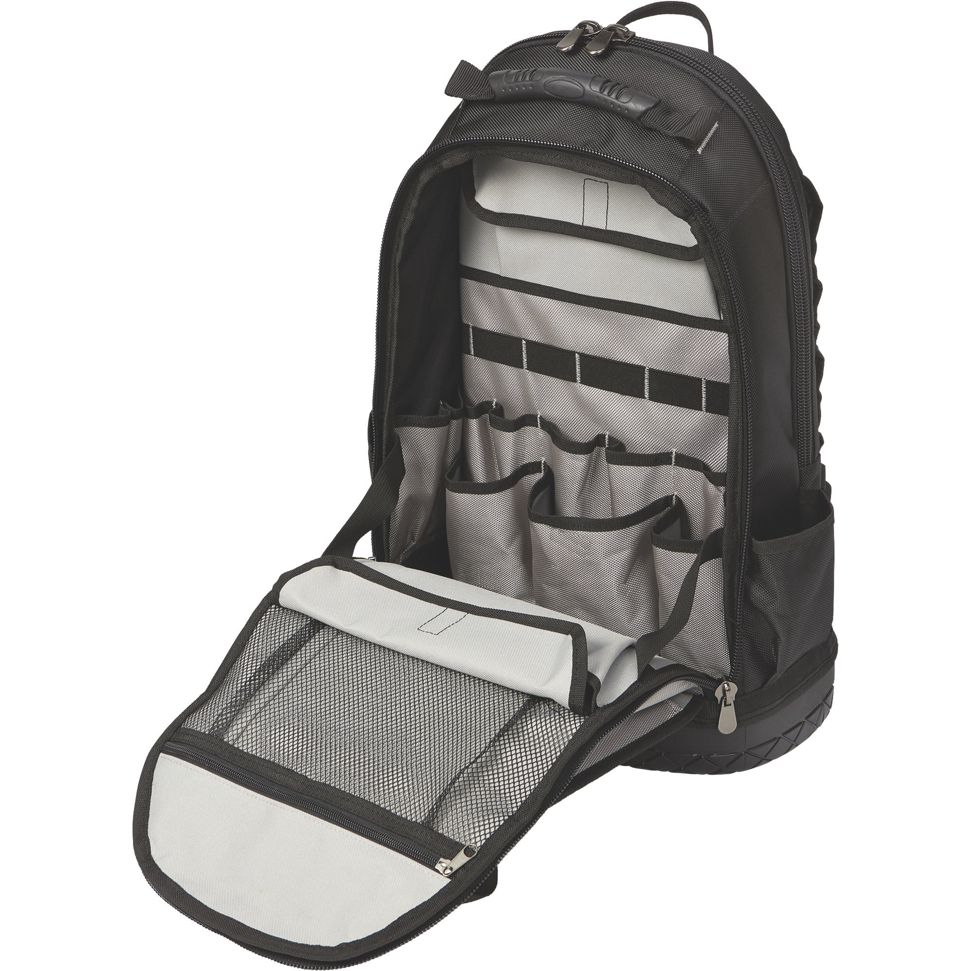 Klutch Jobsite Backpack With Tools, 14 1/2in.W x 7in.D x 20 1/2in.H ...