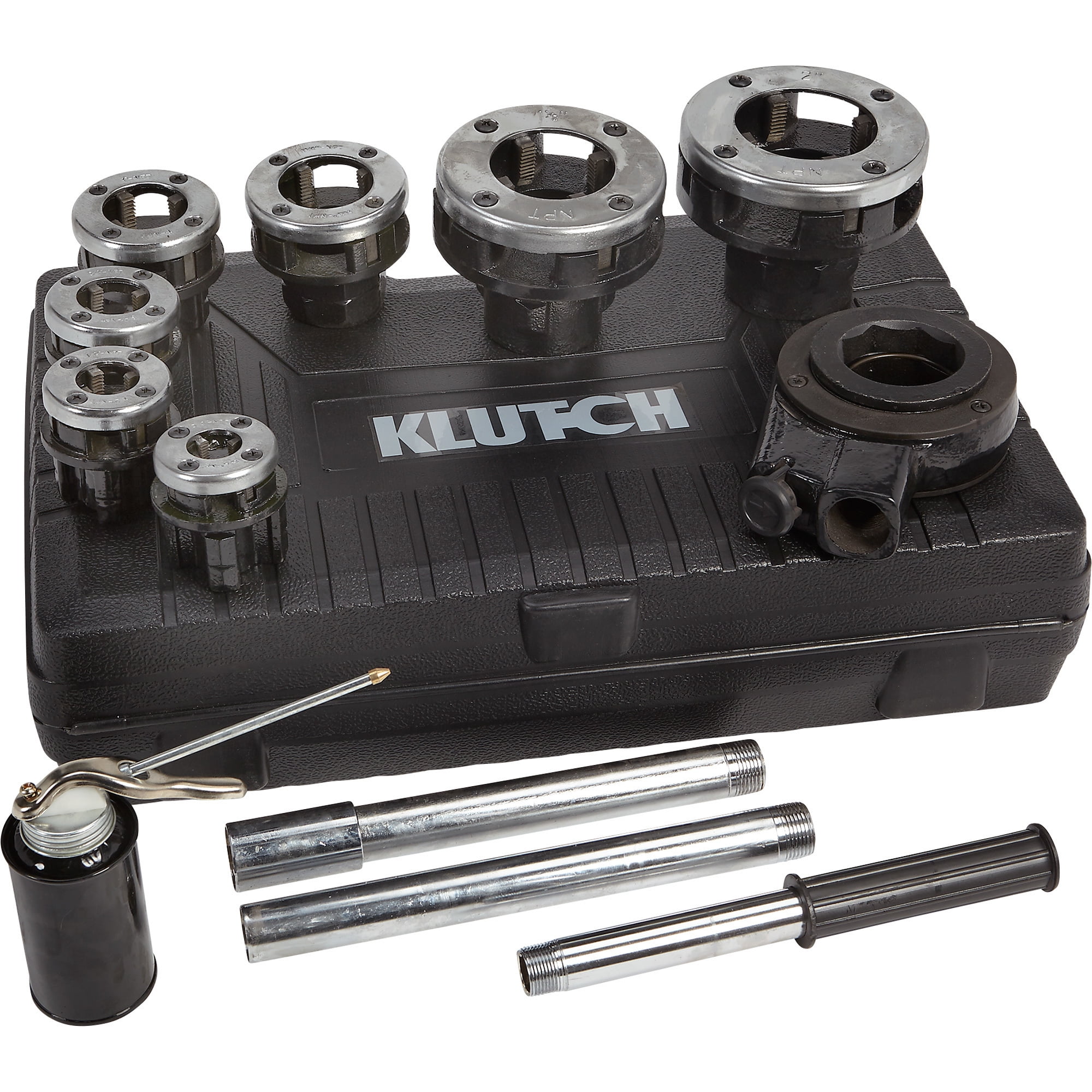 Klutch Ratcheting Pipe Threader Set, 12-Pcs. - Walmart.com