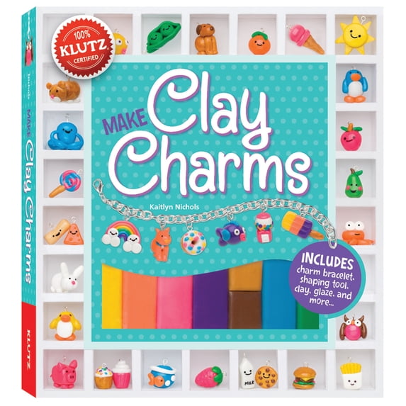 Klutz, DIY Clay Charm Making Kit, Ages 8+, with 9 Bright Colors ...
