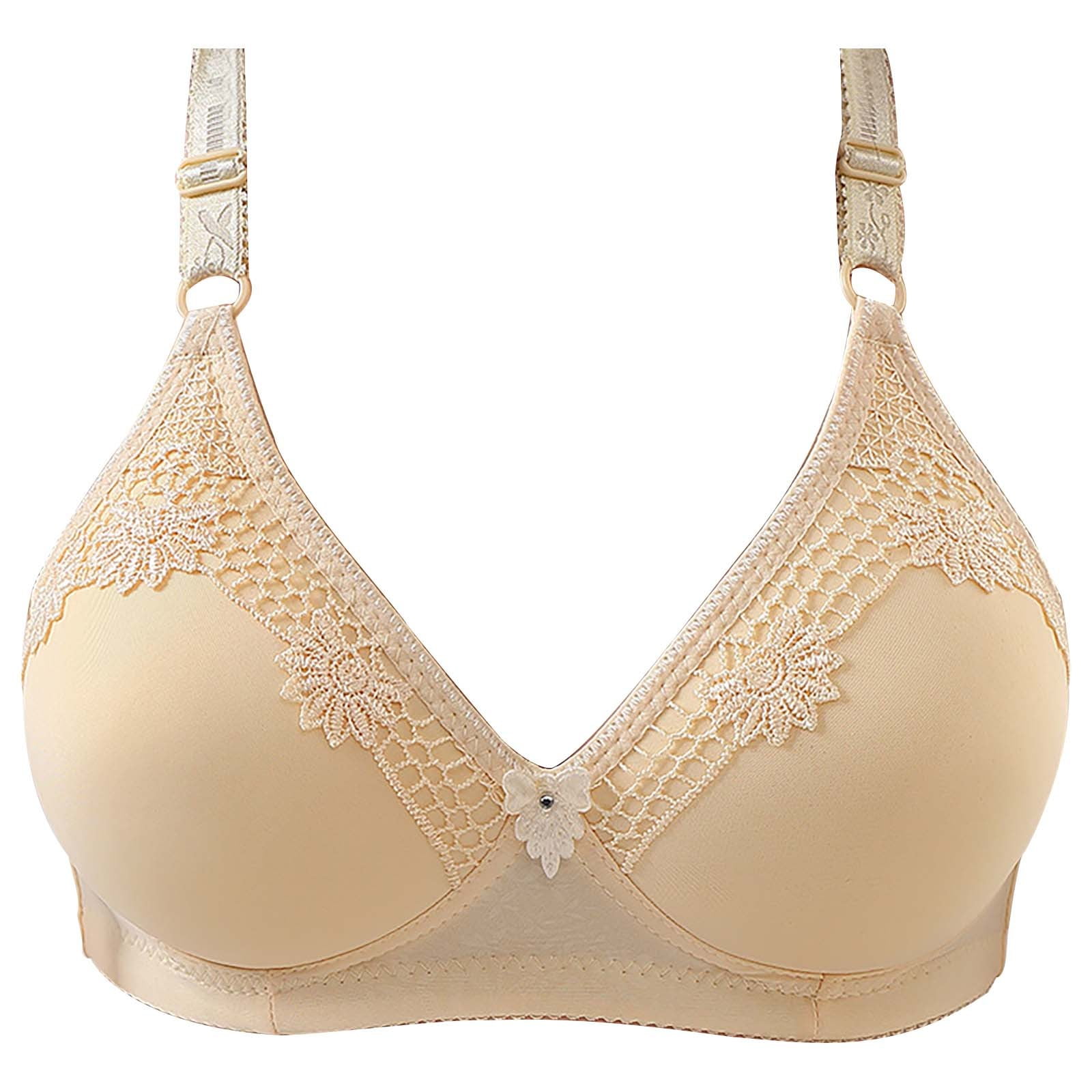 High Support Bras For Women Adjustable Strap Full Coverage Up Bras Comfortable No Underwire ...