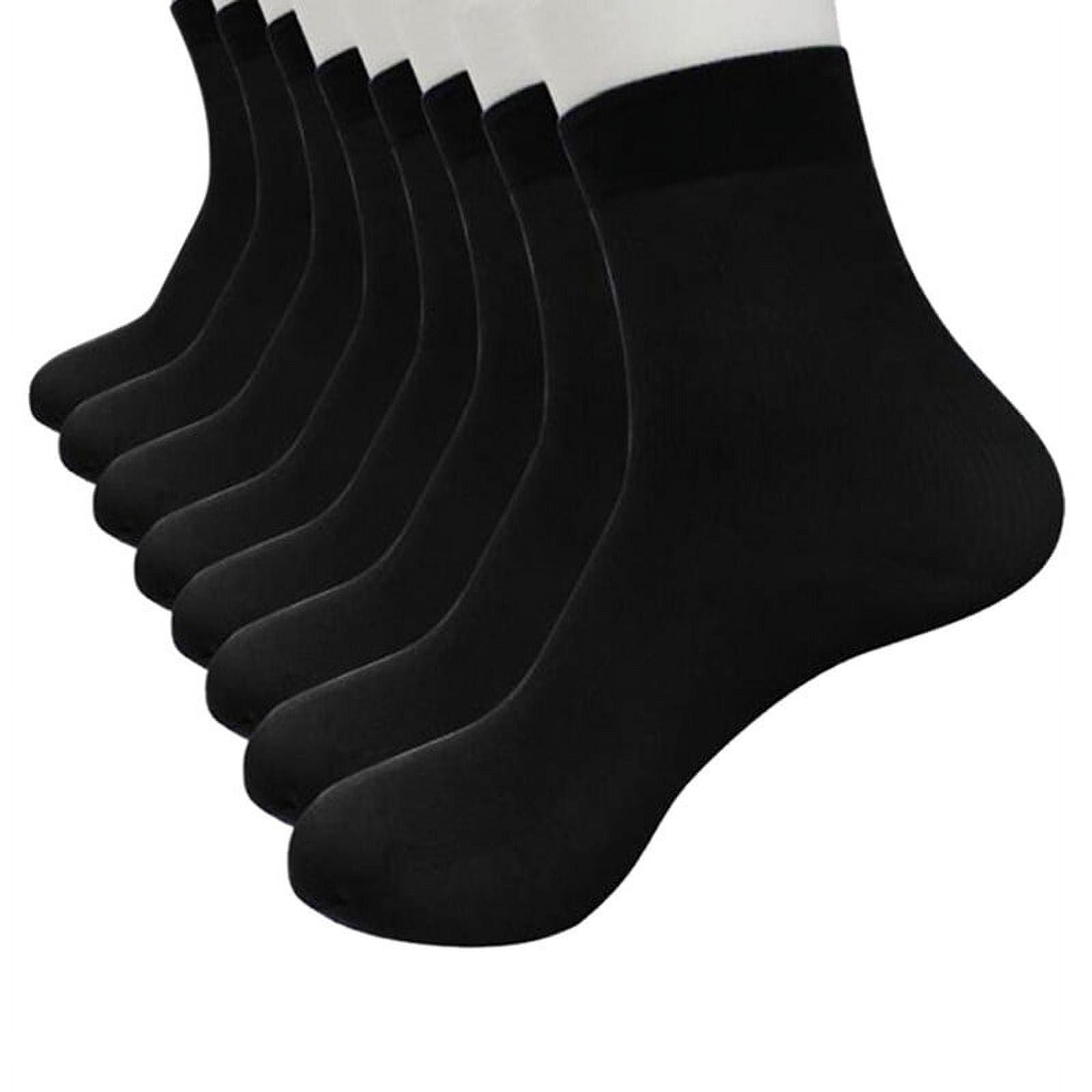 KmaiSchai Black Socks For Men 9-12 Ruffle Sock Elastic Short Fiber ...