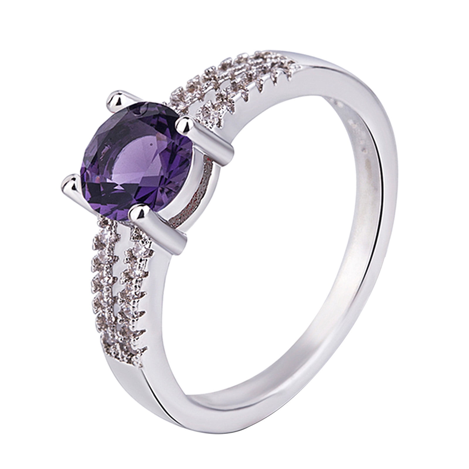 KmaiSchai Girls Rings Size 4 Micro Set Zircon Ring For Women Fashion ...