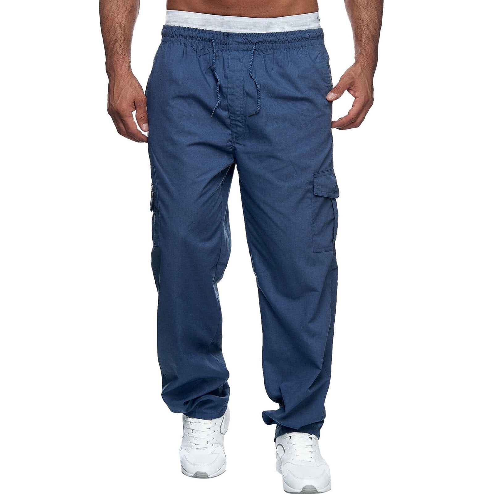 KmaiSchai Jogger Sweatpants For Men Weed Pants Multi-Pocket Pants ...