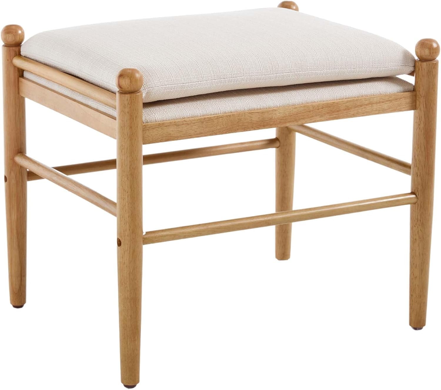 Kmax Ottoman , 19 Inch Tall Vanity Chairs No Wheels, Upholstered ...