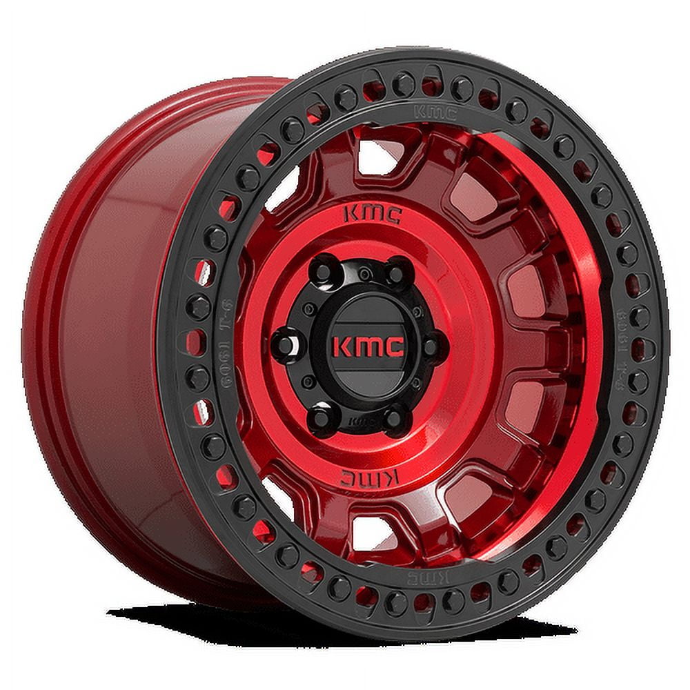 Kmc Km236 Tank Beadlock 17X9 6X139.7 -15Et 64.1Cb Candy Red Wheel ...
