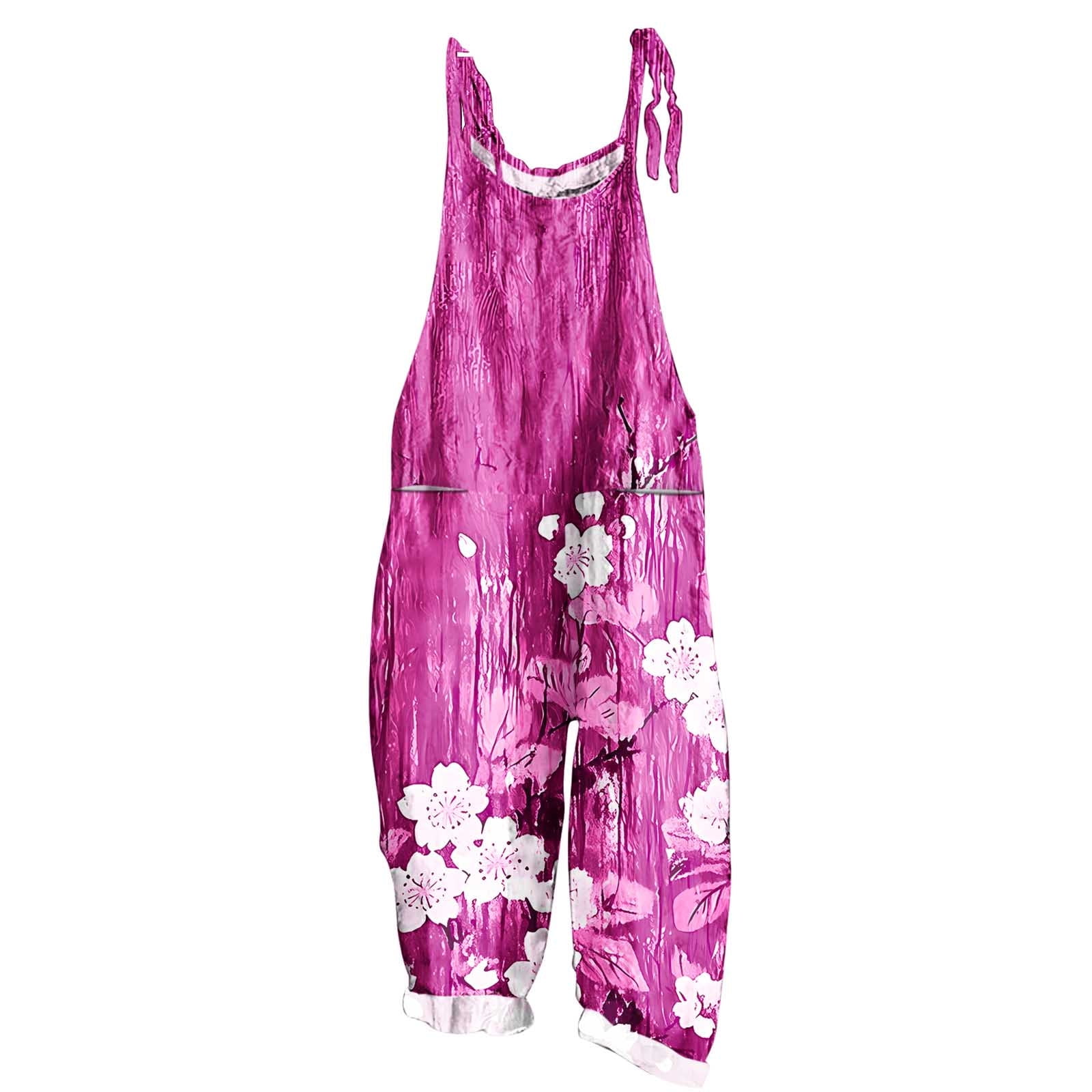 Kmdttou 2025 New Women Fashion Plus Size Print Sleeveless Two Pocket ...