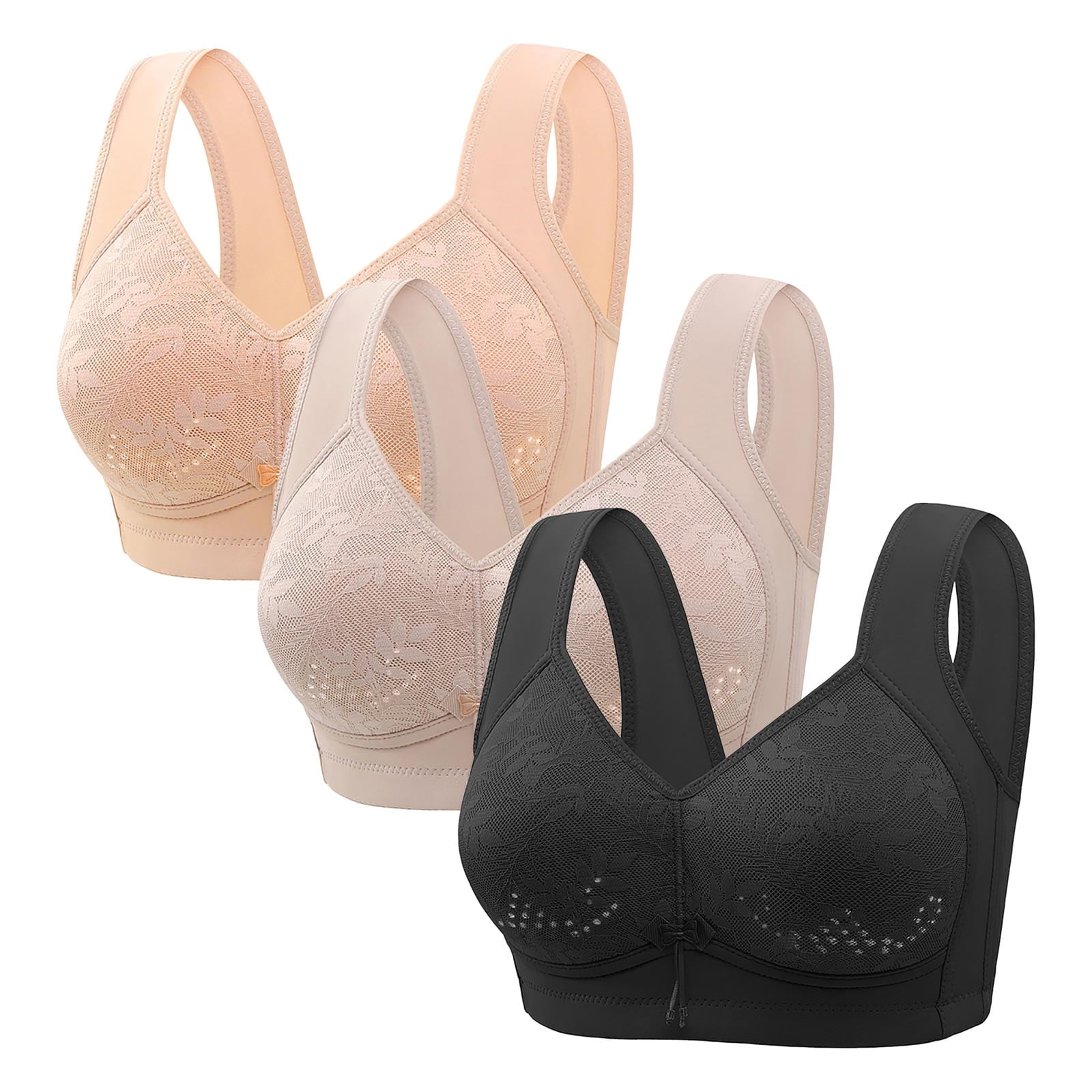 Kmdttou 3PC Mini-mizer Bras for Women Push-Up Sexy Middle Aged And ...